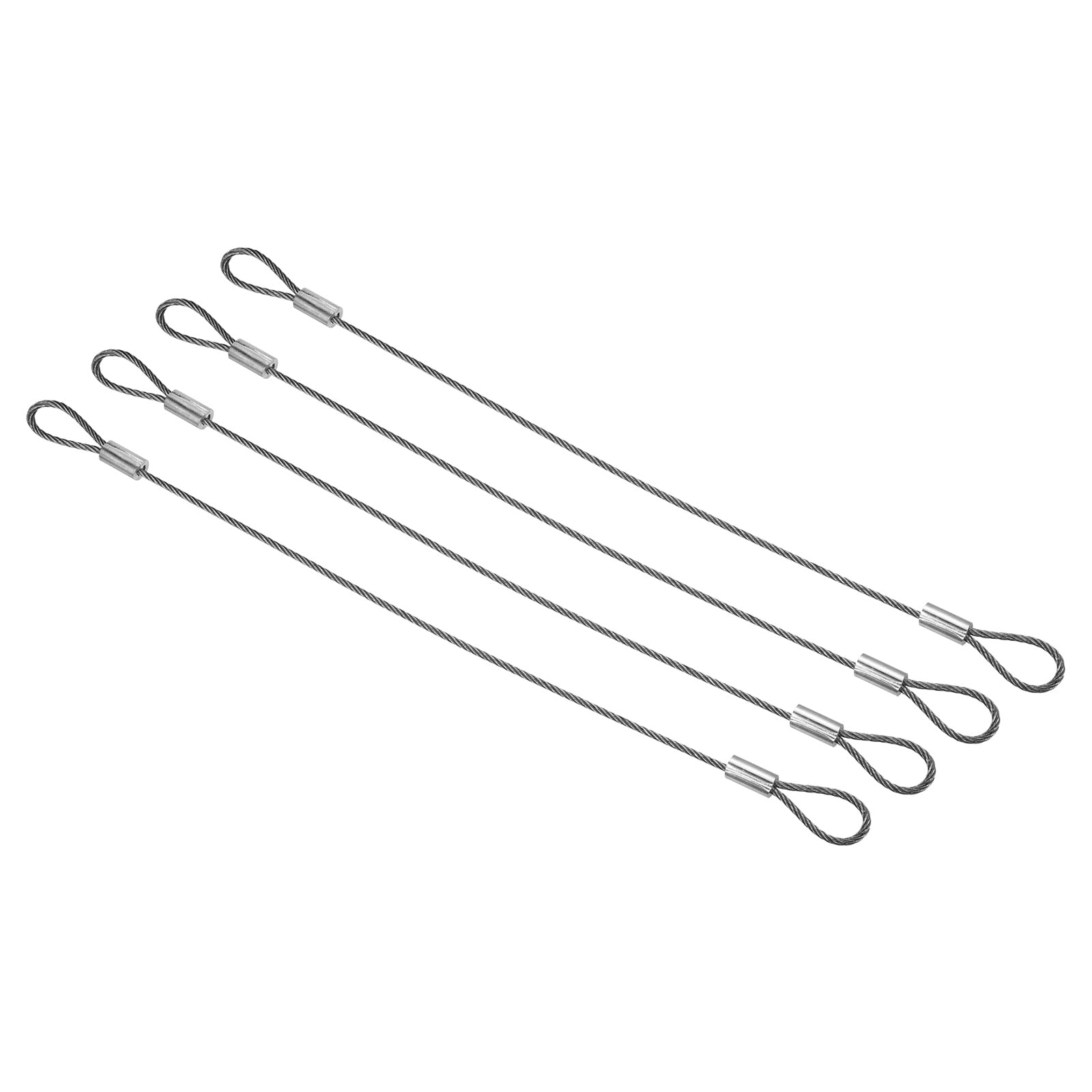 Uxcell 8" Stage Lights Safety Cable 304 Stainless Steel 1.5mm Dia ...