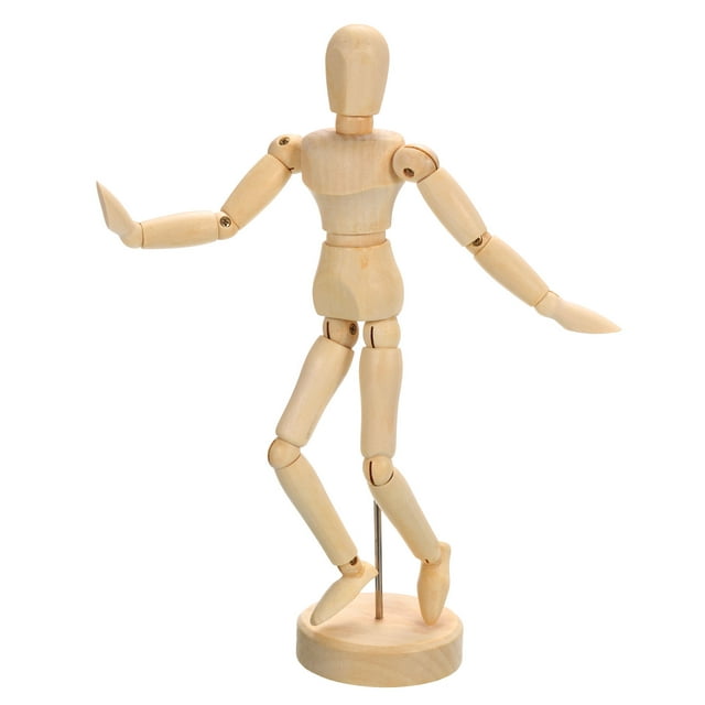 Uxcell 8" Wooden Mannequin Figure, Artist Drawing Manikin Model ...
