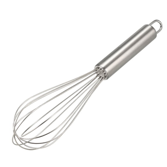 Uxcell Stainless Steel 8-inch Balloon Wire Whisk, Silver Tone for ...