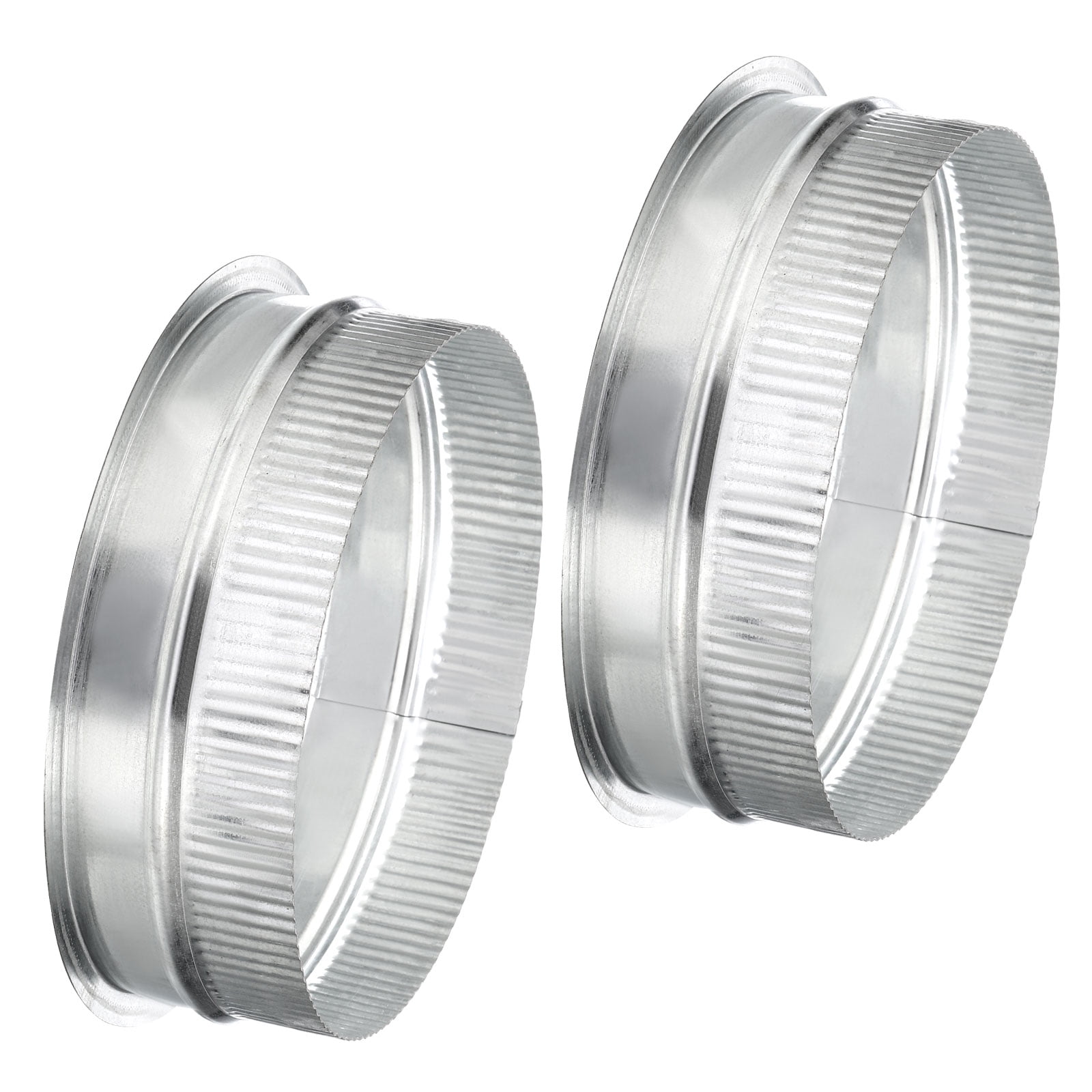 Uxcell 8 inch Duct Collar, 2Pcs Duct Connector Flange Galvanized Iron ...
