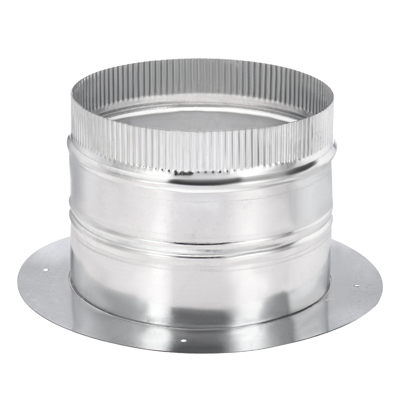 Uxcell 8 inch Galvanized Steel Round Duct Collar Duct Connector Flange ...