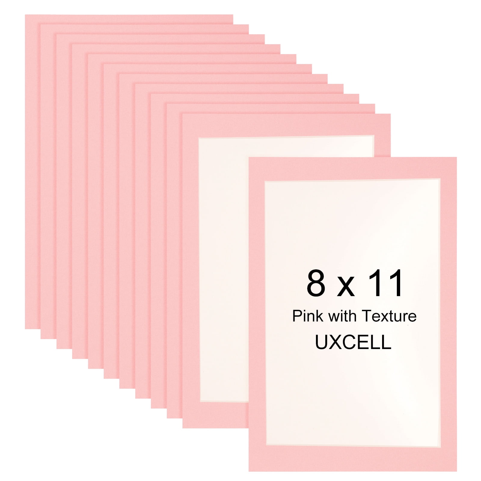 Uxcell 8 x 11" Cardboard Picture Frame, 12pcs Pink with Texture Photo ...