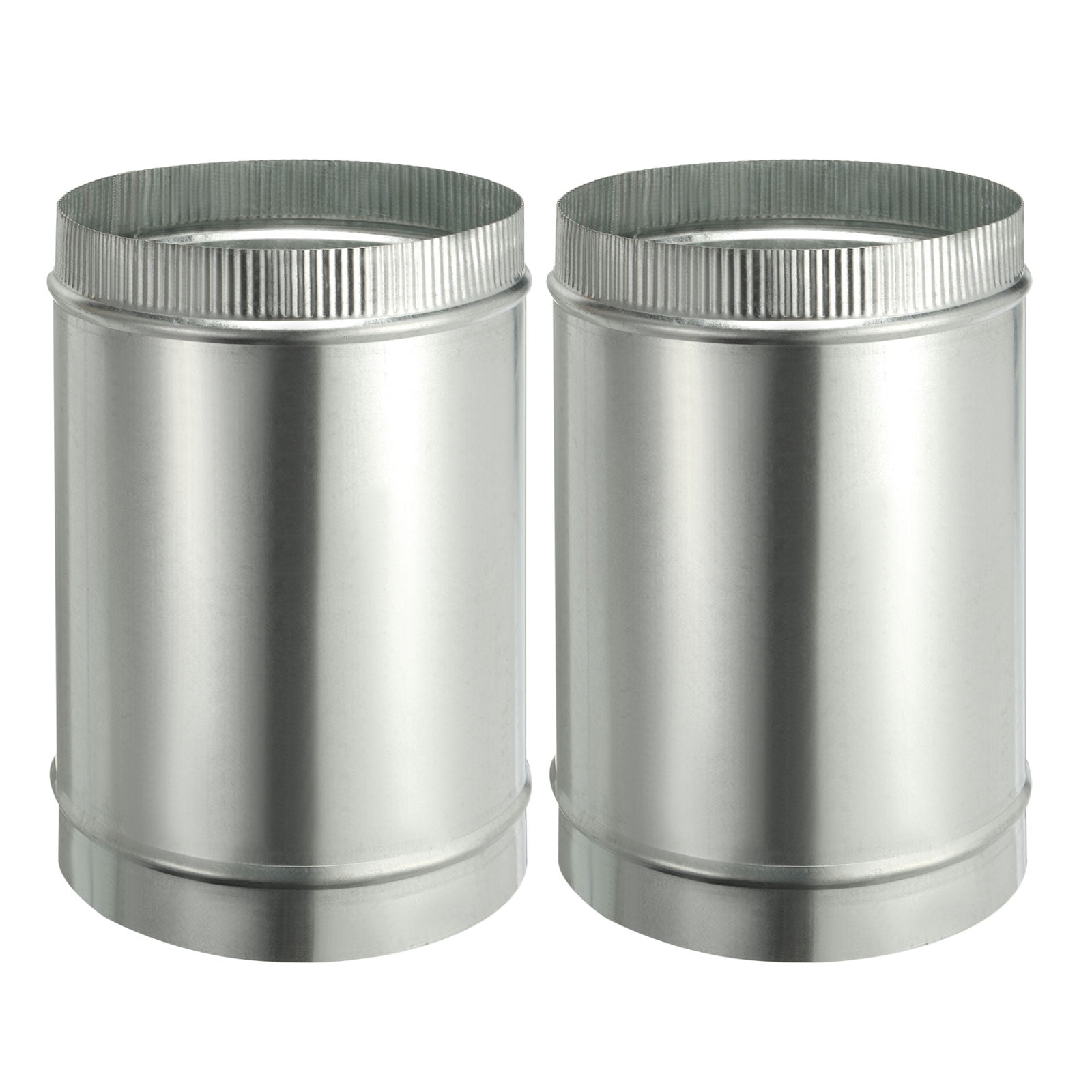 Uxcell 8 x 12 Inch Round Dryer Duct, 2PCS Galvanized Steel Crimped ...