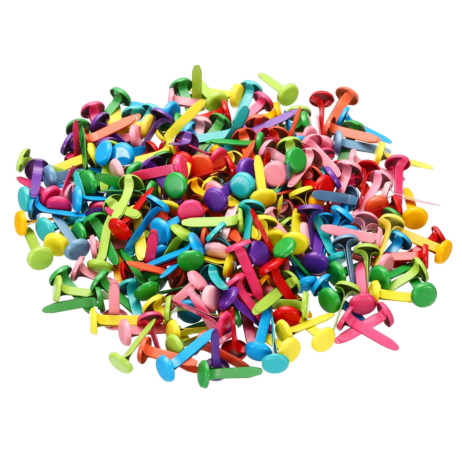 Uxcell 8 x 18 mm Brads for Paper Crafts, 300 Pcs Round Paper Fastener ...