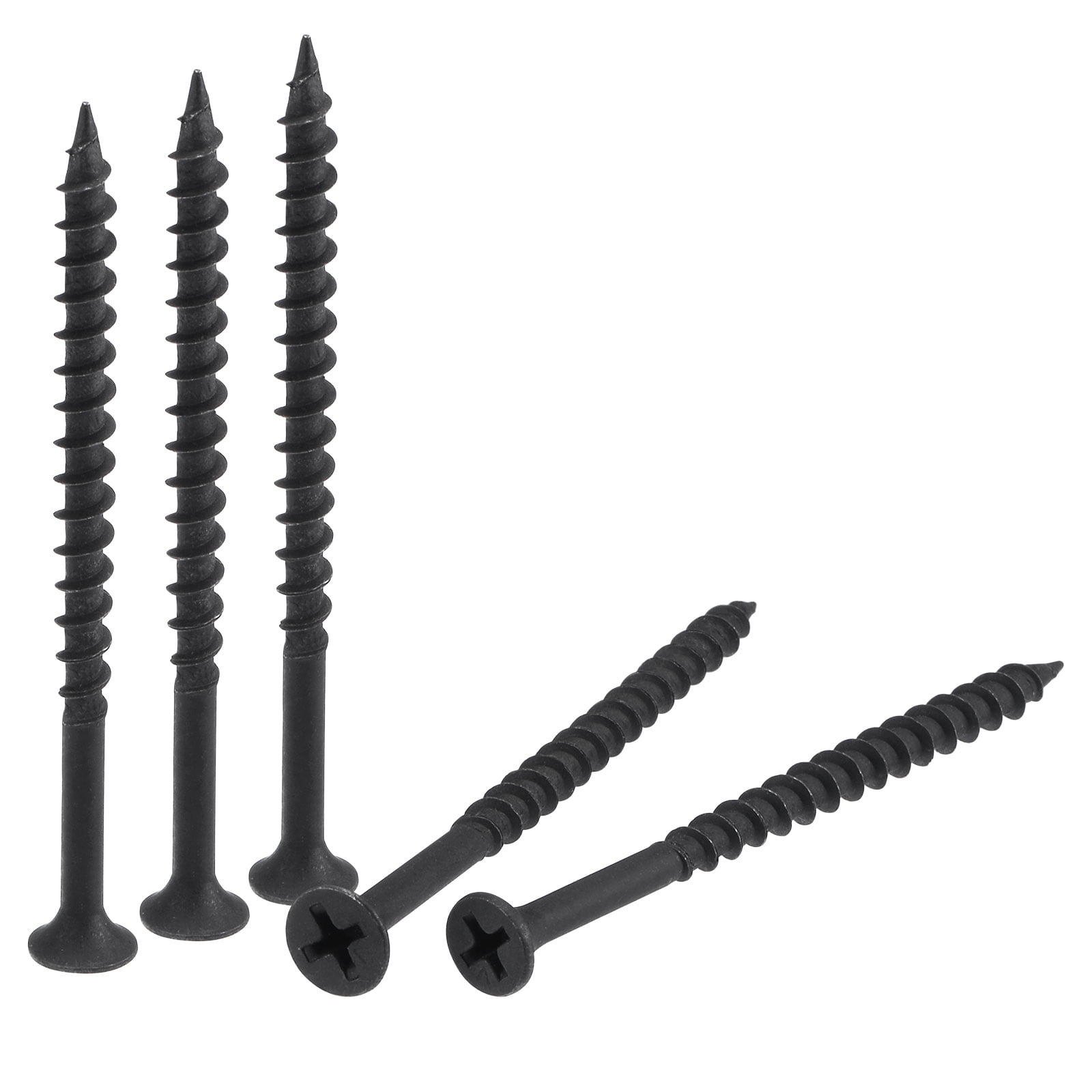 Uxcell #8 x 2 3/4-Inch Wood Screws Carbon Steel Self Tapping Black 50 ...