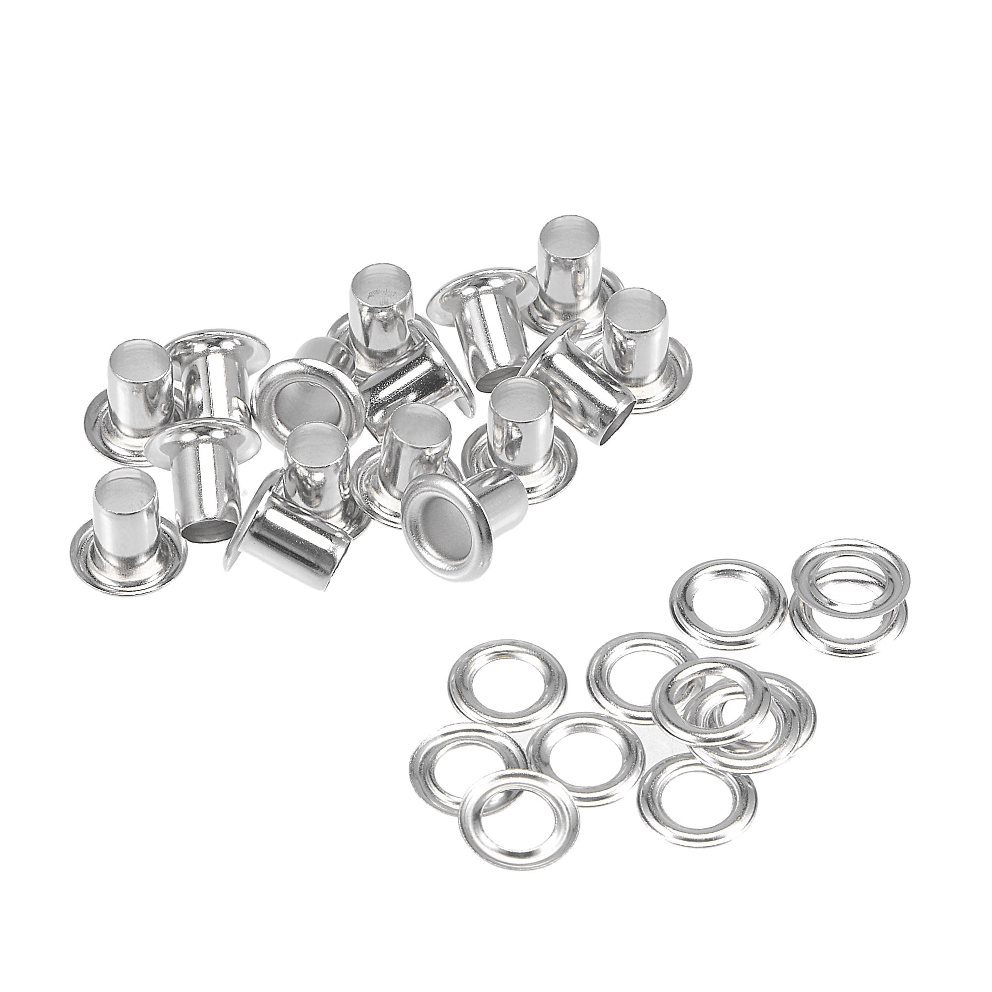 Uxcell 8 x 4 x 7mm Copper Chrome Plated Eyelets with Washers Rivets ...