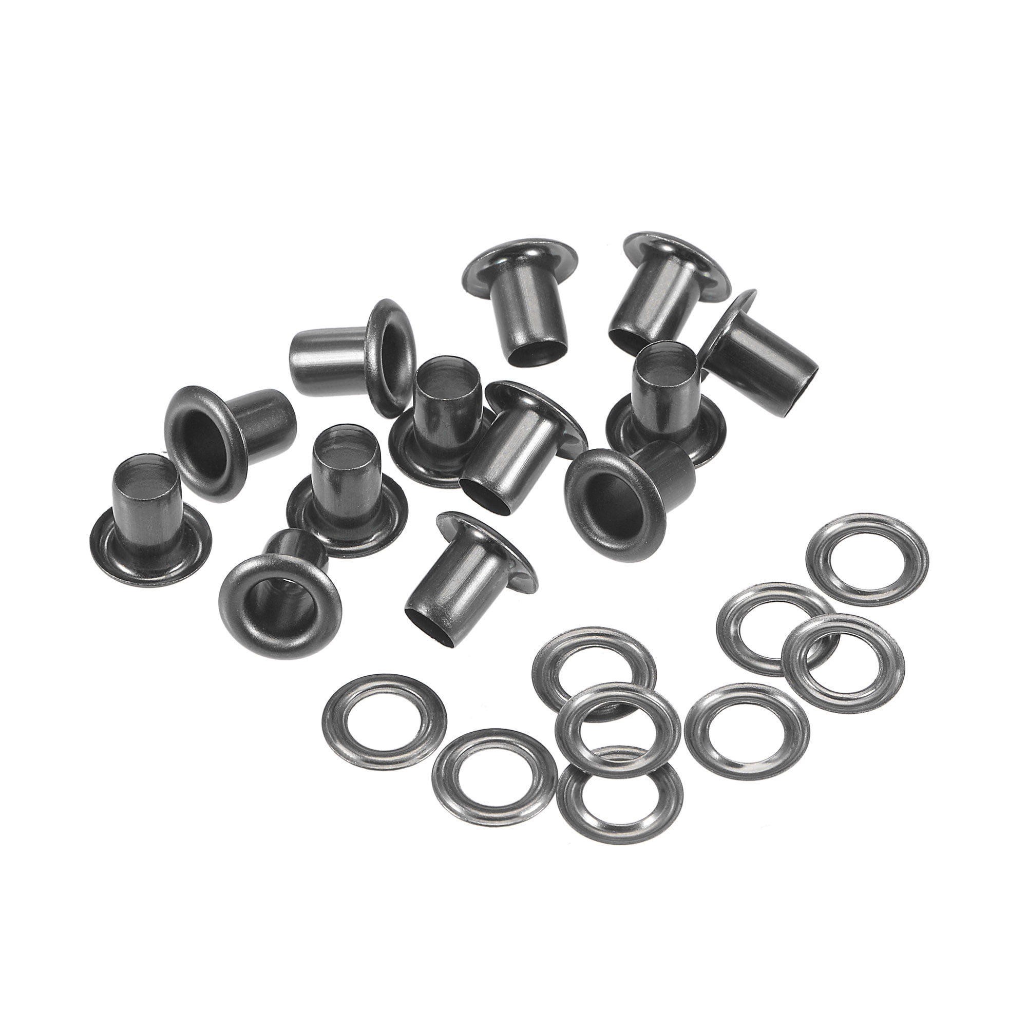 Uxcell 8 x 4 x 7mm Copper Grommets Eyelets with Washers Chrome Plated ...