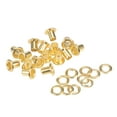 Uxcell 8 x 4 x 7mm Copper Grommets Eyelets with Washers Chrome Plated ...