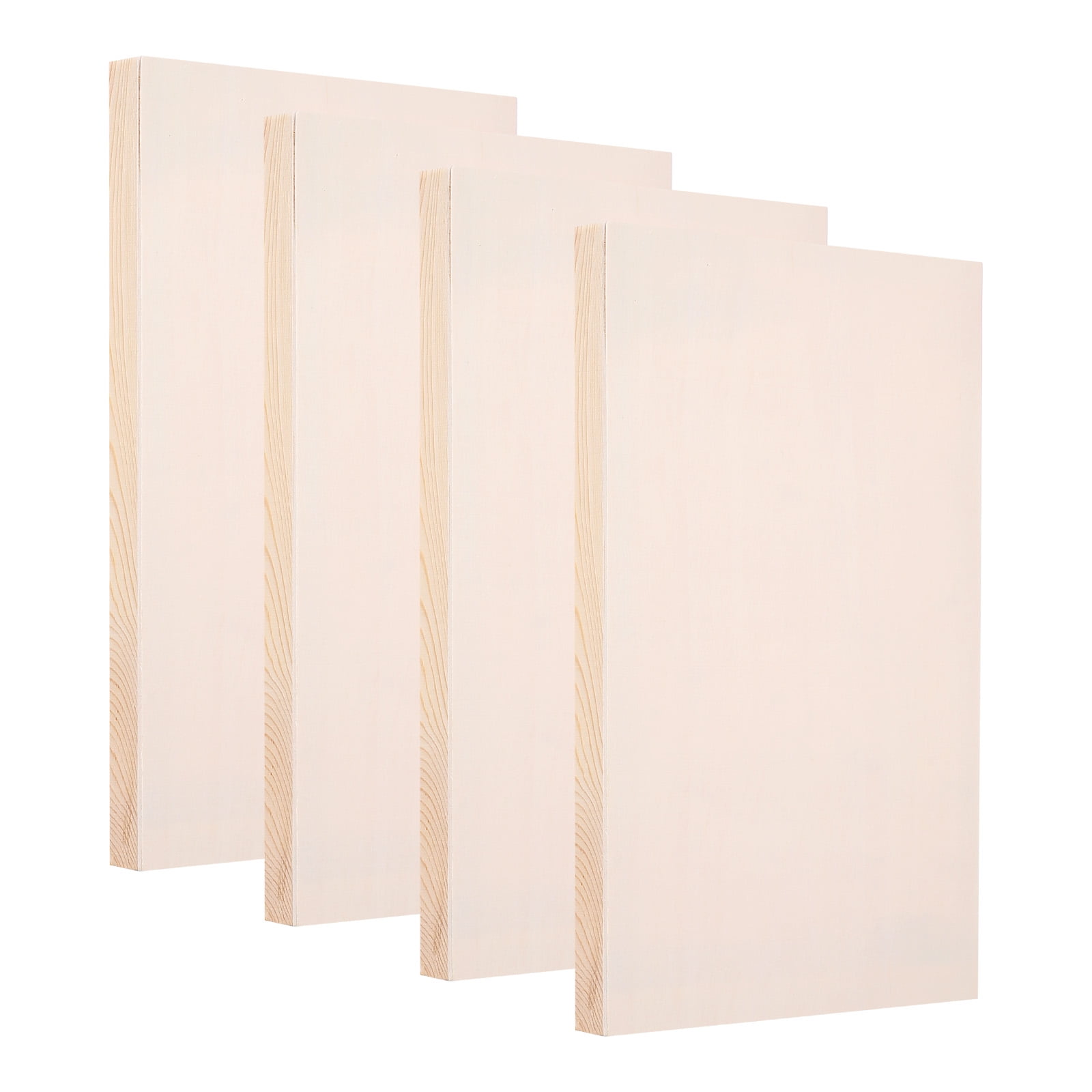 Uxcell 8 x 6 Inch Wood Panel Board, Unfinished Wood Canvas Square ...