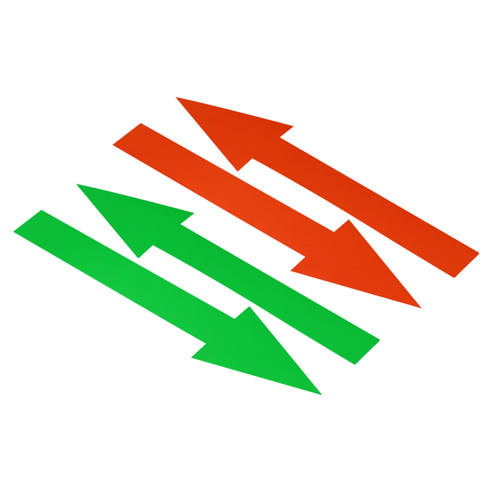 Uxcell 8"x2" Arrow Sticker PVC Adhesive Large Arrow Sign Red/Green 30 ...