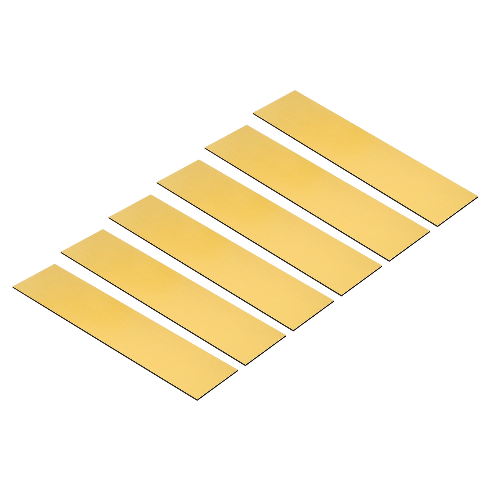 Uxcell 8"x2" Blank Name Plates, 6 Pack Custom Engraved Name Plate, Gold ...