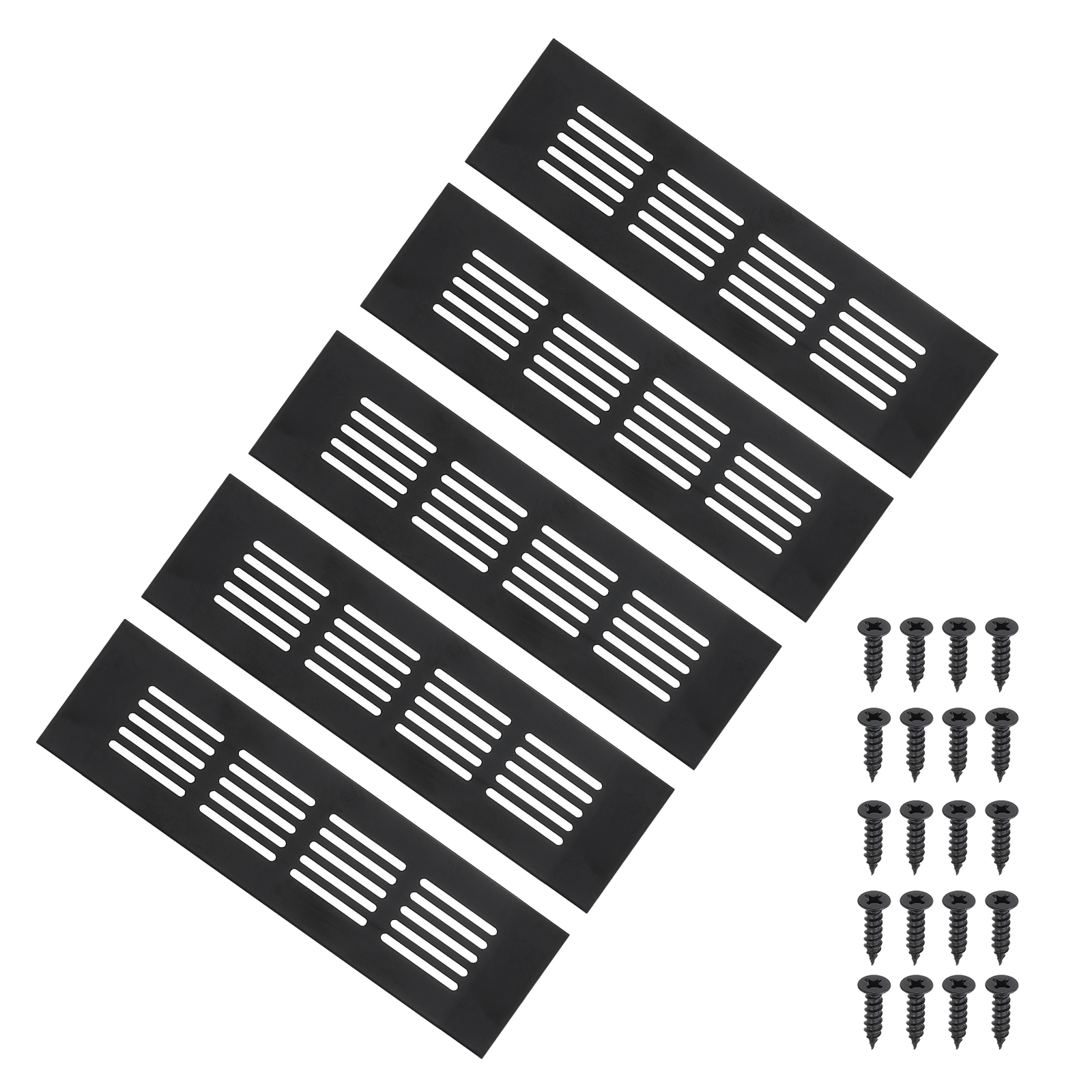 Uxcell 8"x2" Rectangle Air Vent Cover 5pcs Door Grille Ventilation ...