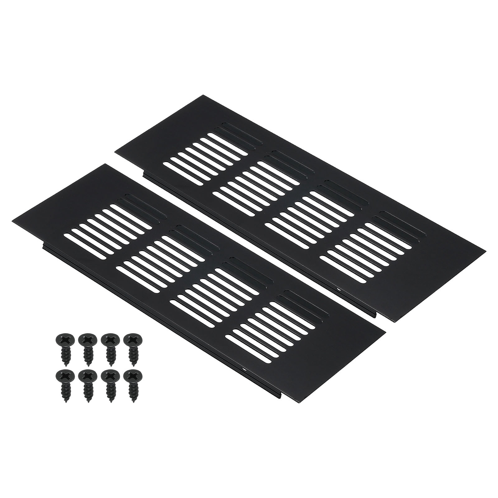 Uxcell 8"x3" Rectangle Air Vent Cover 2pcs Door Grille Ventilation ...
