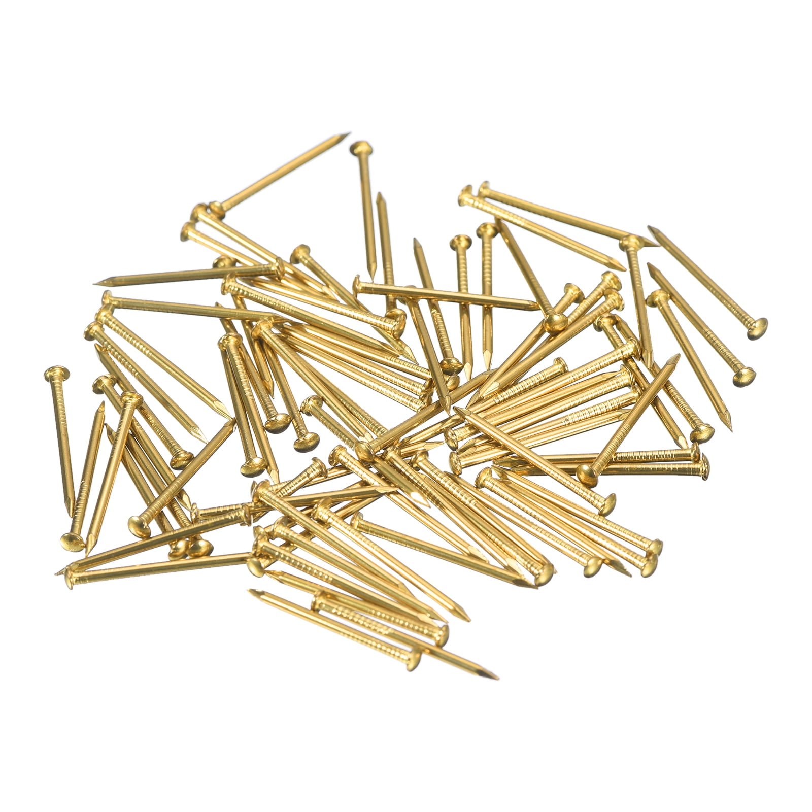 Uxcell 80 Pack Small Tiny Nails 1.2x20mm(DxL) Tiny Brass Nails Hardware ...