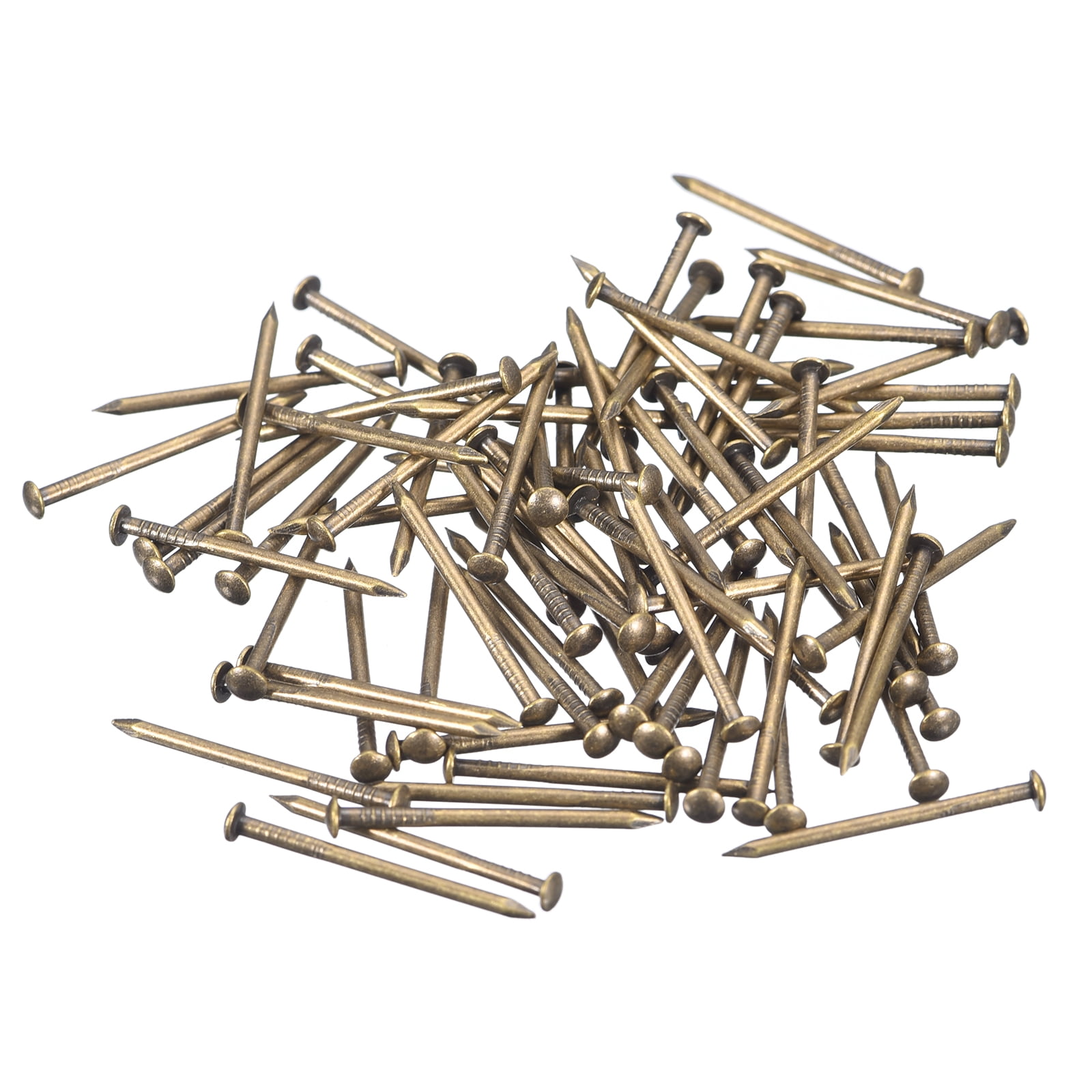 Uxcell 80 Pack Small Tiny Nails 1.2x20mm(DxL) Tiny Brass Nails Hardware ...