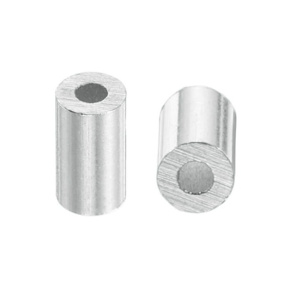 Uxcell 80 Pcs Aluminum Crimping Loop Sleeve, 1/25 Inch(1mm) Round Wire ...