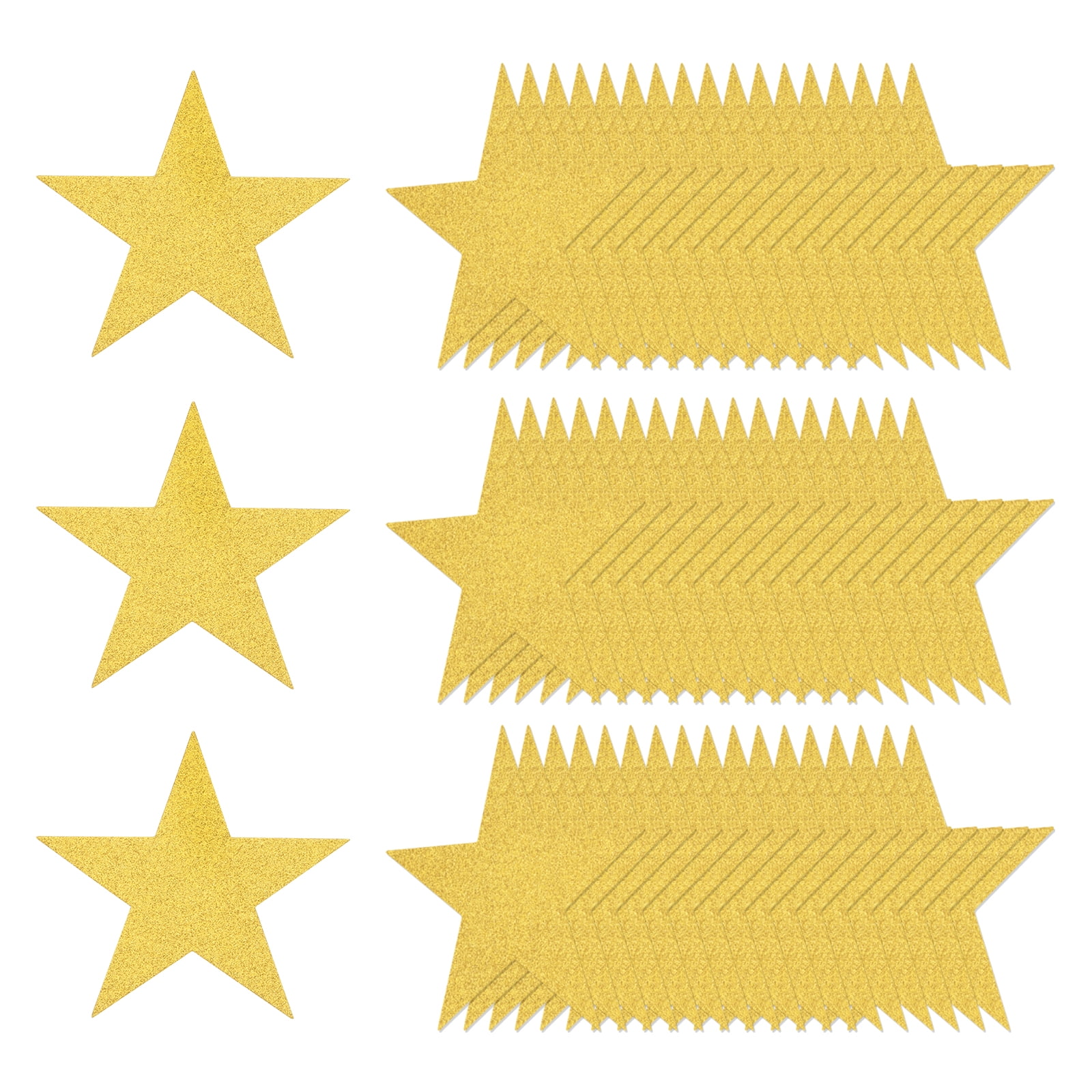 Uxcell 80 Pcs Glitter Star Cutouts, 5 Inch Star Shape Glitter Paper ...