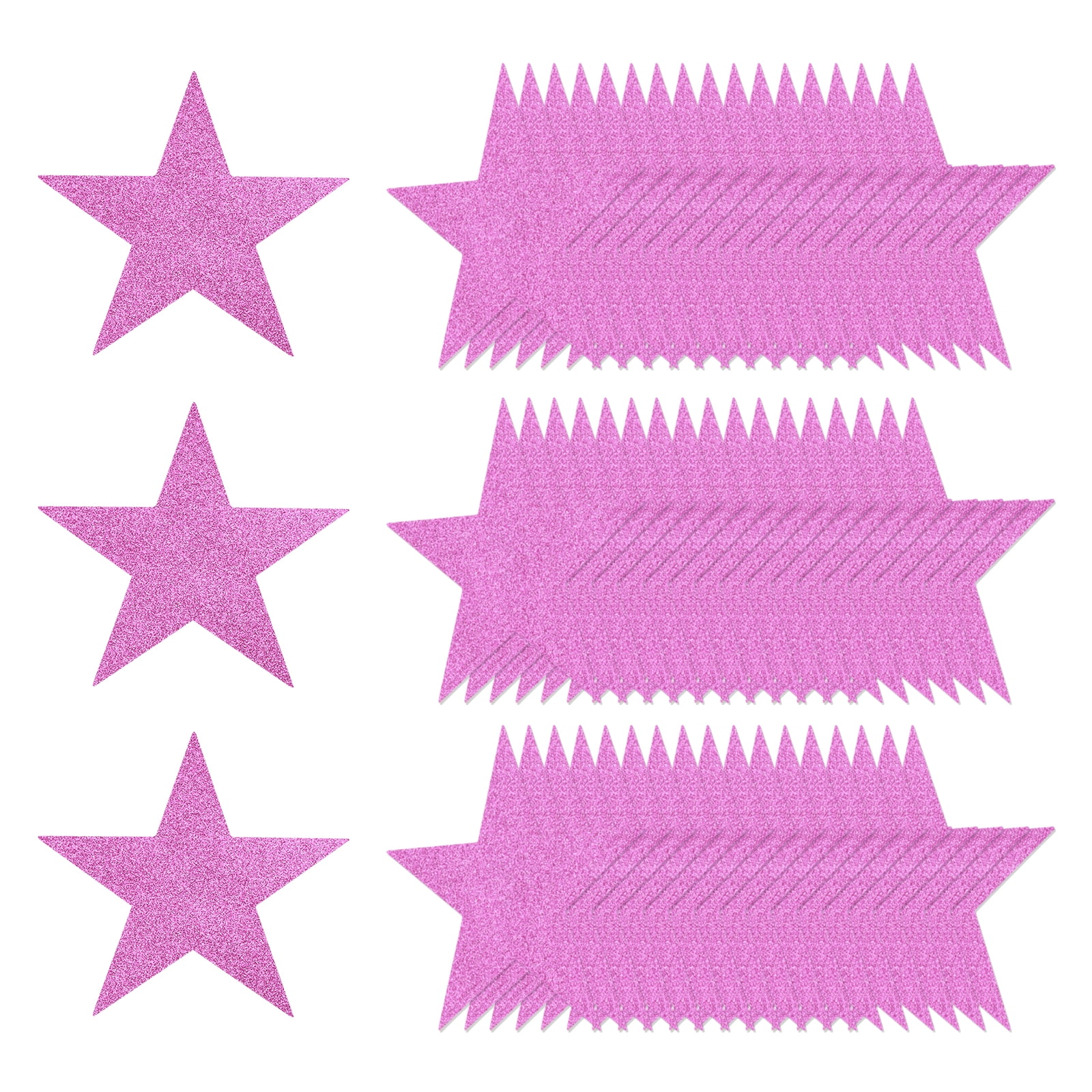 Uxcell 80 Pcs Glitter Star Cutouts, 6 Inch Star Shape Glitter Paper ...