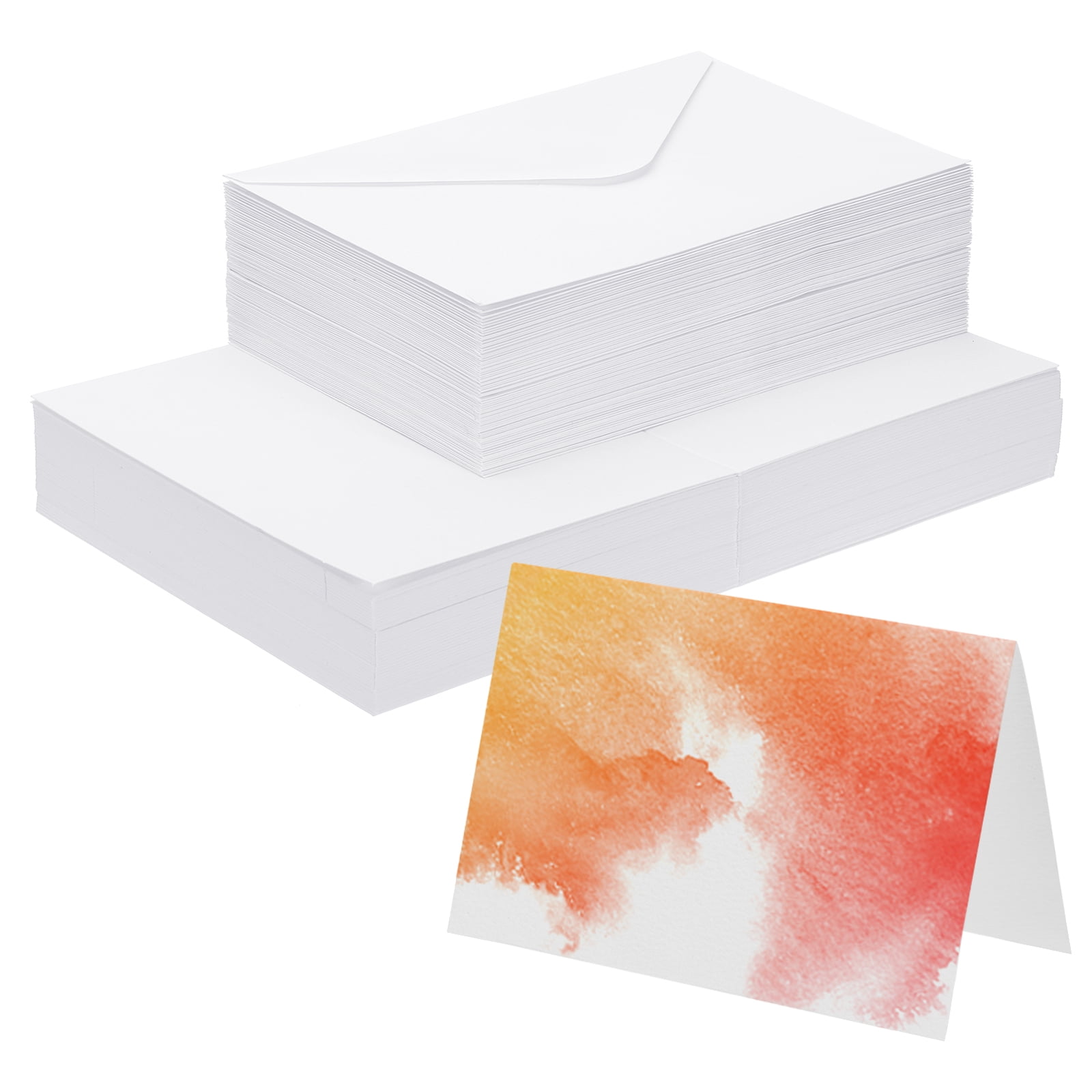 Uxcell 80 Sets Watercolor Cards Postcards with Envelopes 5x7 Inch ...