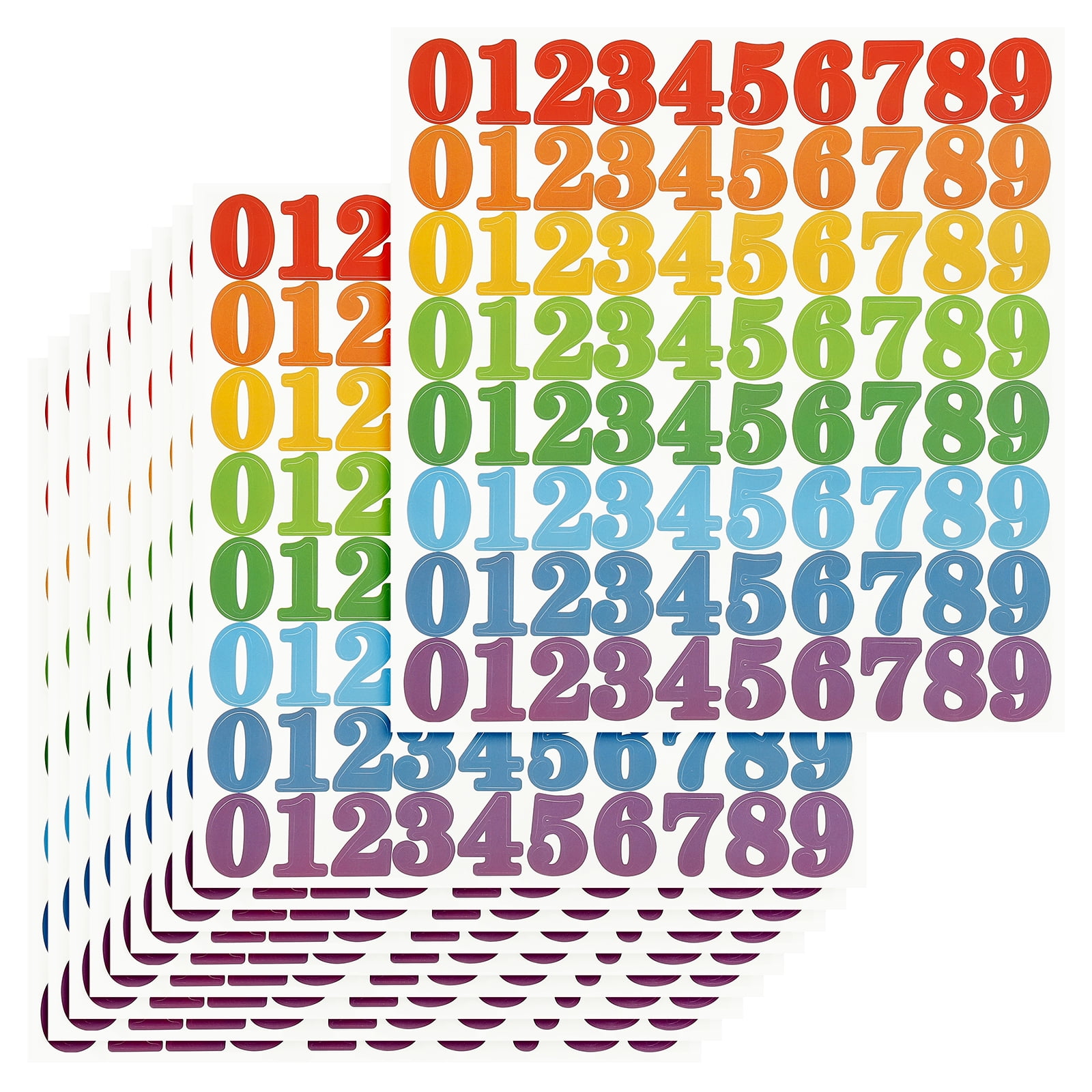 Uxcell 800 Pcs 10 Sheets Mailbox Numbers, 1 Inch Waterproof Vinyl ...