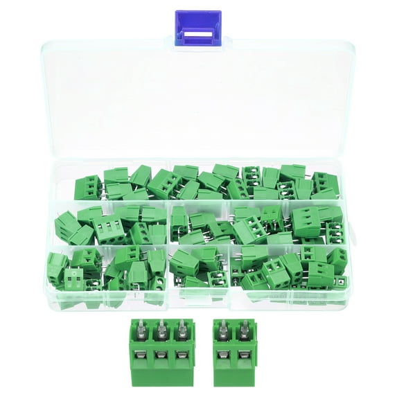 Uxcell 80PCS 2Pin & 3Pin PCB Mount Screw Terminal Block Connectors for ...