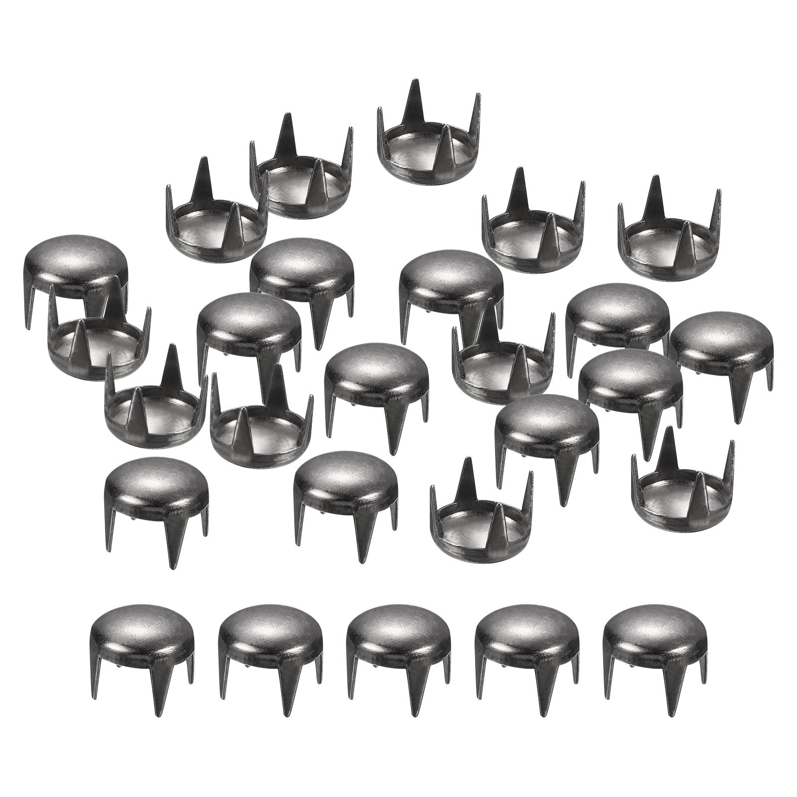 Uxcell 80Pack Black Round Dome Rivets, 6mm Brass Spike Studs Spots for ...