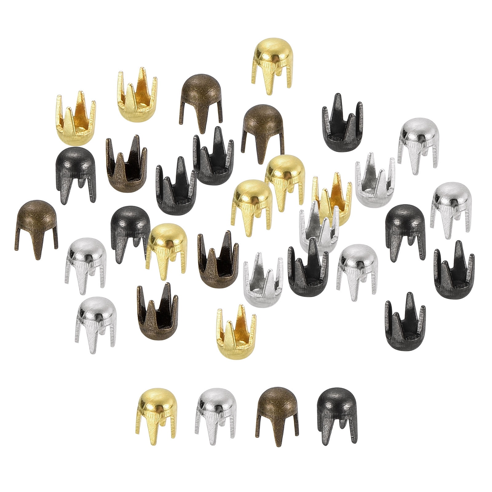 Uxcell 80Pack Mixed Color Round Dome Rivets, 2mm Brass Spike Studs ...