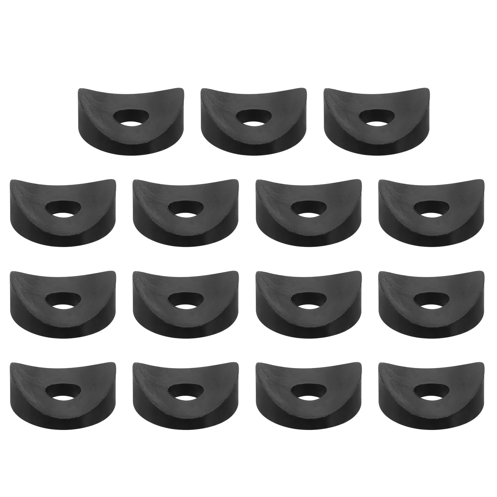 Uxcell 80Pack Plastic Round Washers, 6mm x 19mm x 3mm Black PE Concave ...