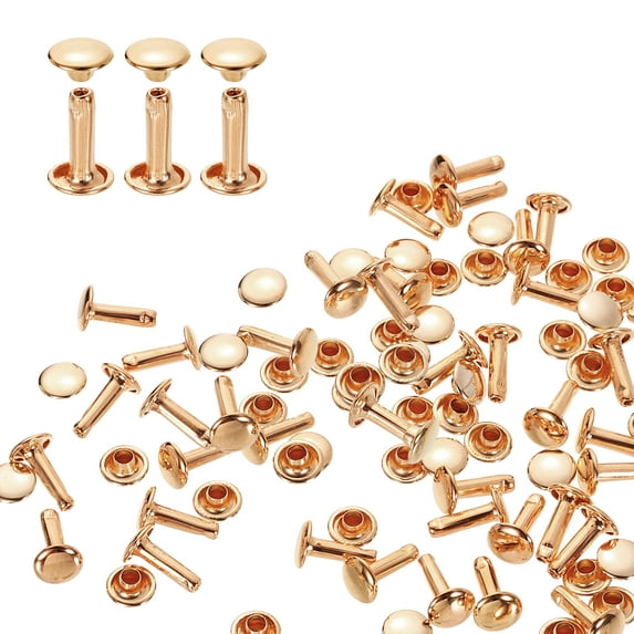 Uxcell 80Sets Double Cap Rivet 8x12mm Carbon Steel Round Head Snap ...