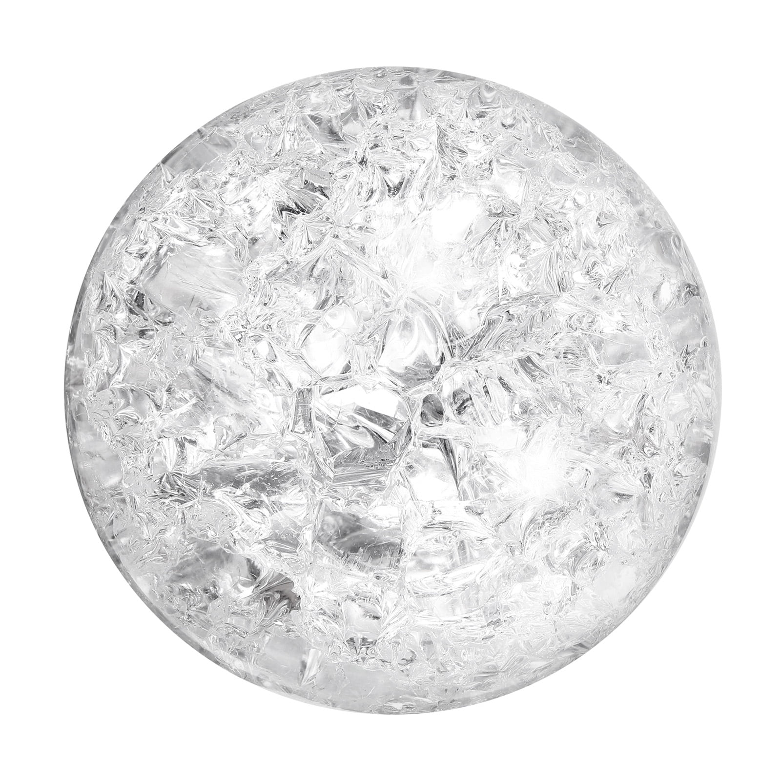 Uxcell 80mm/3.1" Crystal Sphere Ball Ice Cracked Glass Solid Decorative ...