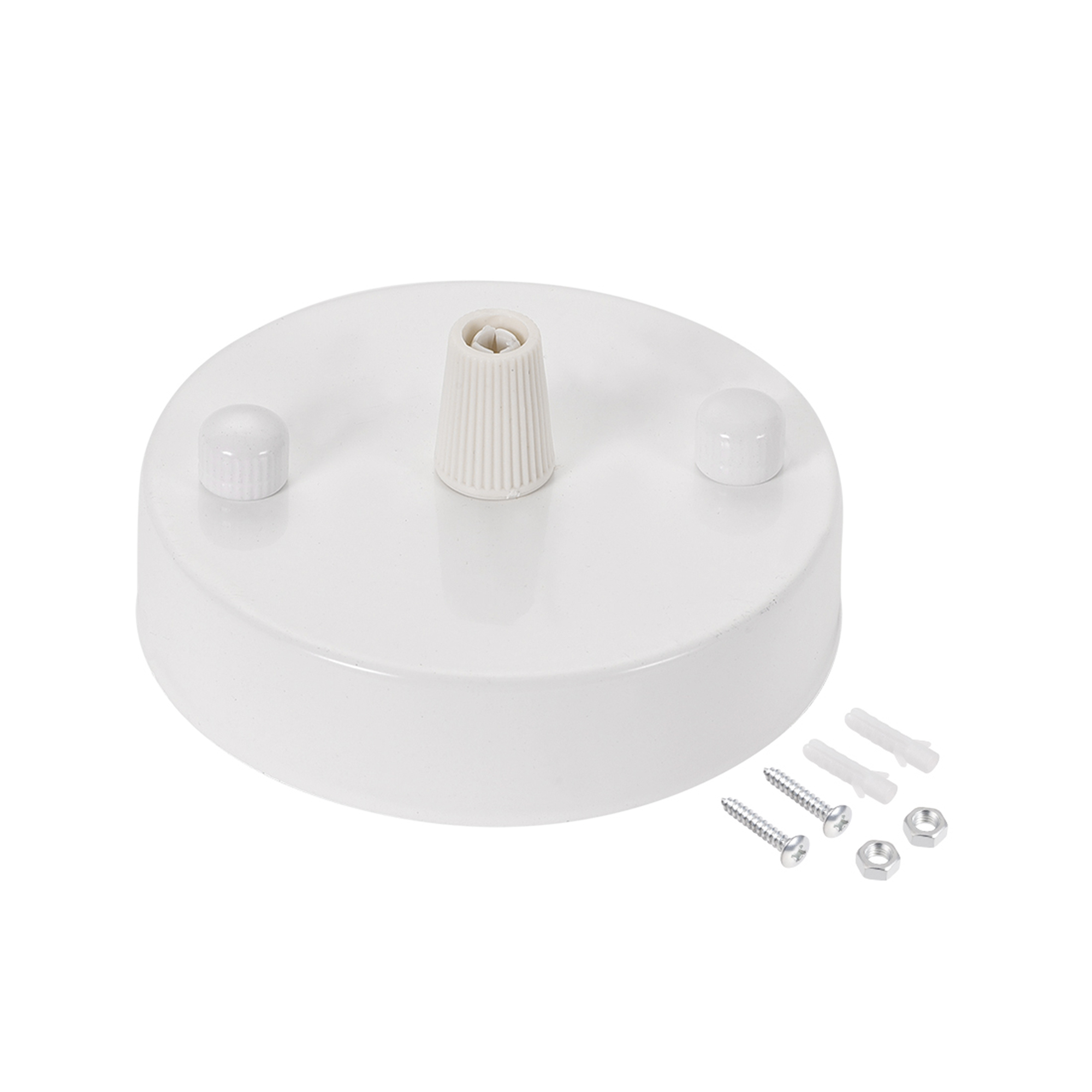 Uxcell 80mm Ceiling Pendant Light Canopy Plate Kit White with White ...