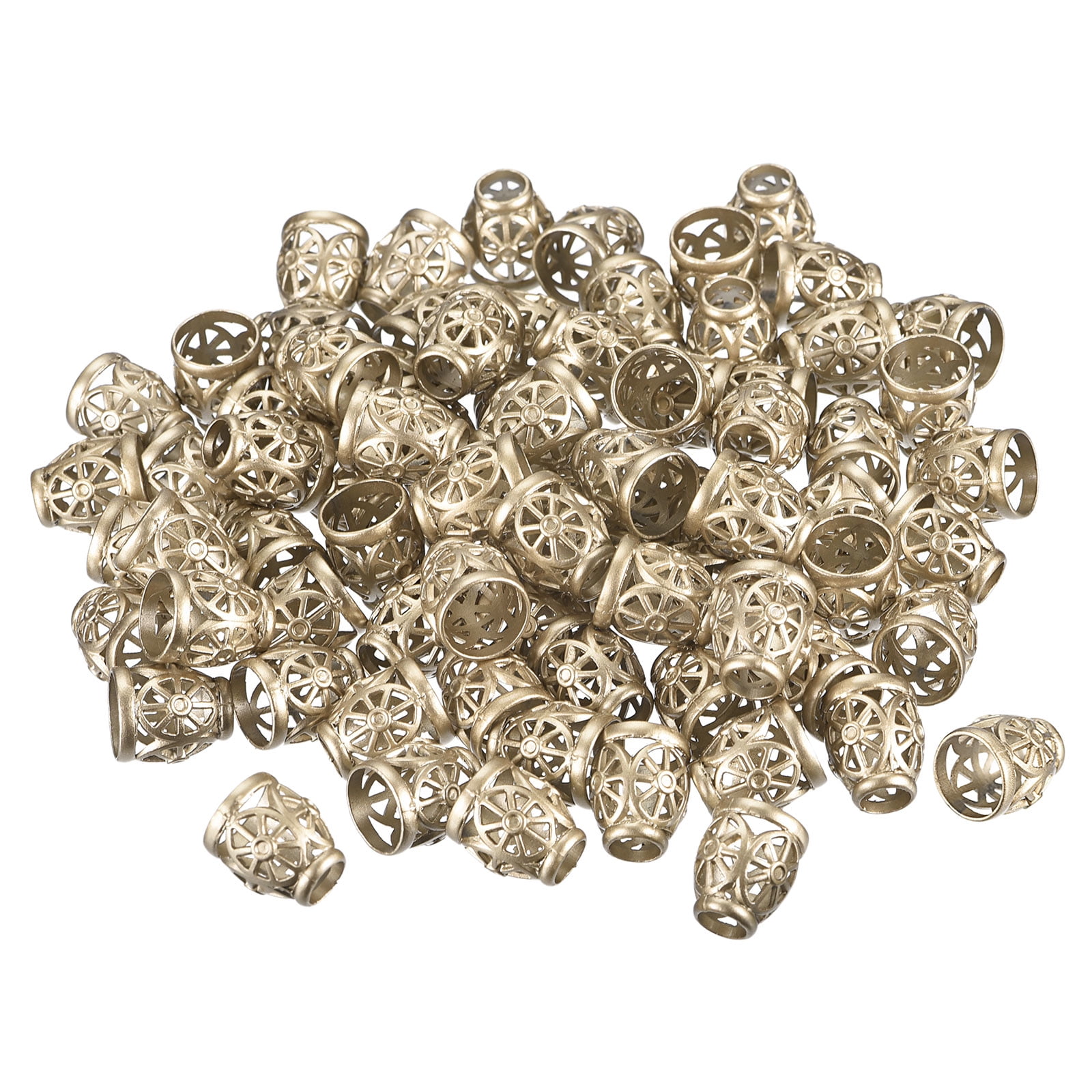 Uxcell 80pcs Metal Bell Stopper, Alloy Conical Metal Cord Rope Locks ...