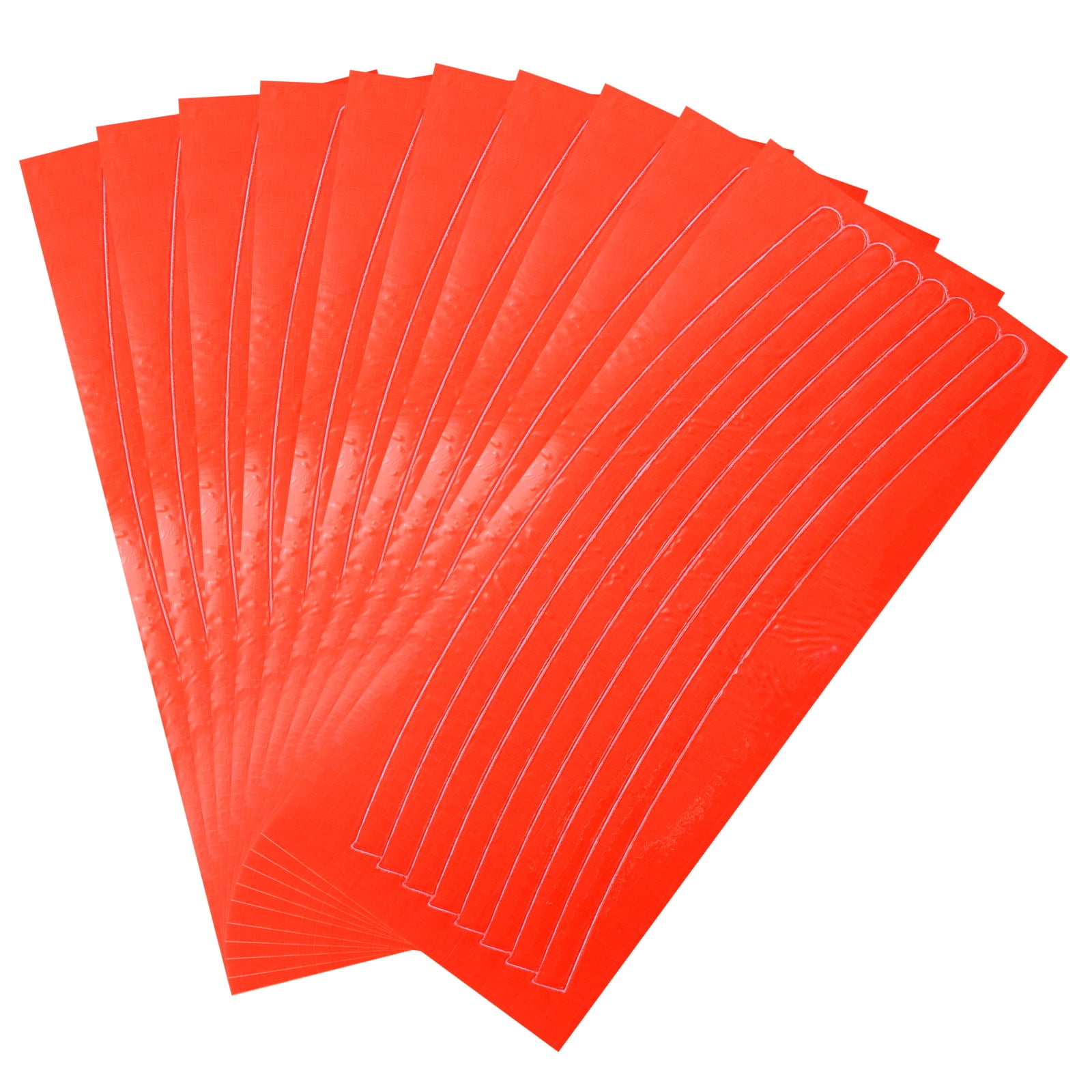 Uxcell 80pcs Reflective Wheel Strips 0.4"x8.3" Night Reflective Safety ...