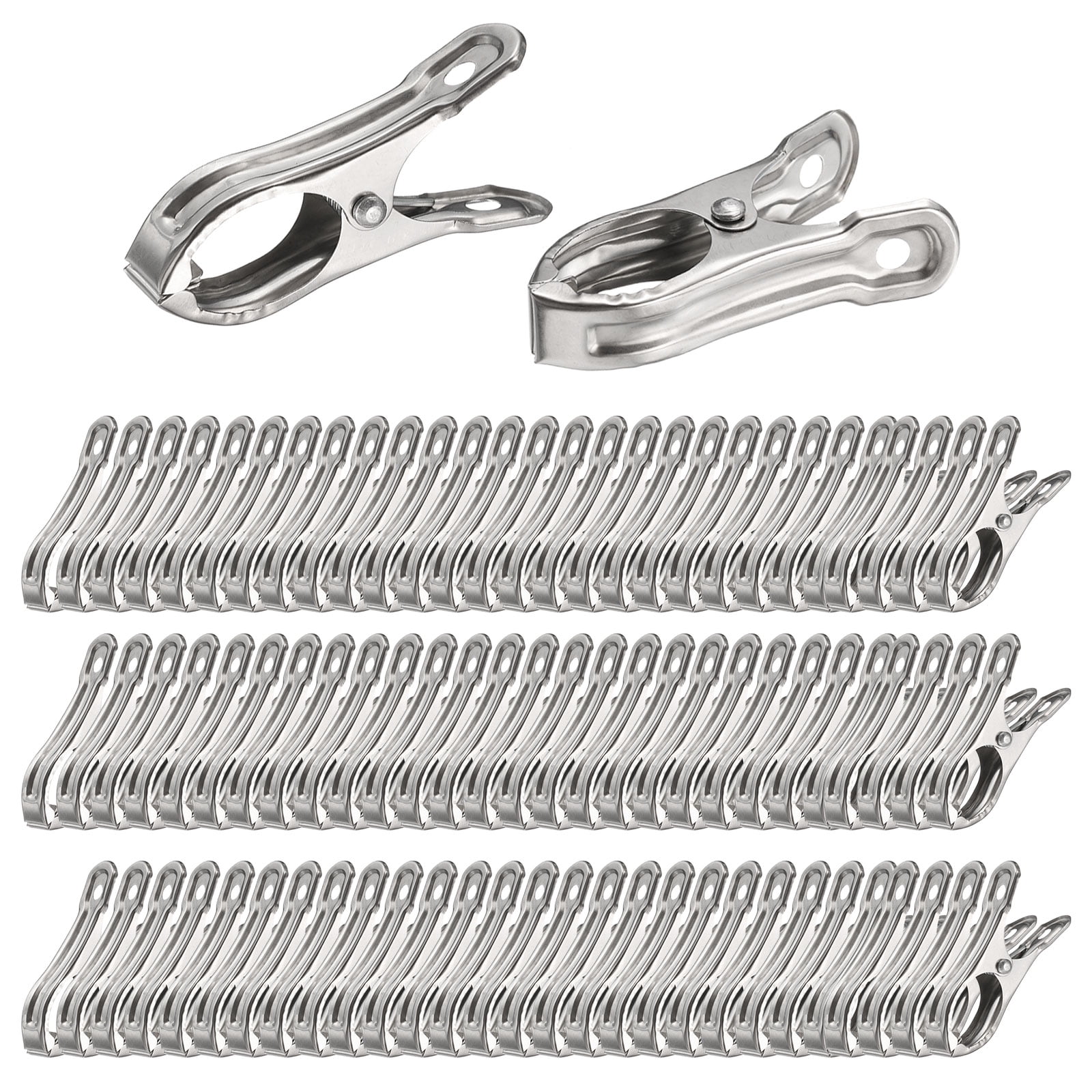 Uxcell 80pcs Stainless Steel Garden Clips Heavy Duty Greenhouse Clamps ...