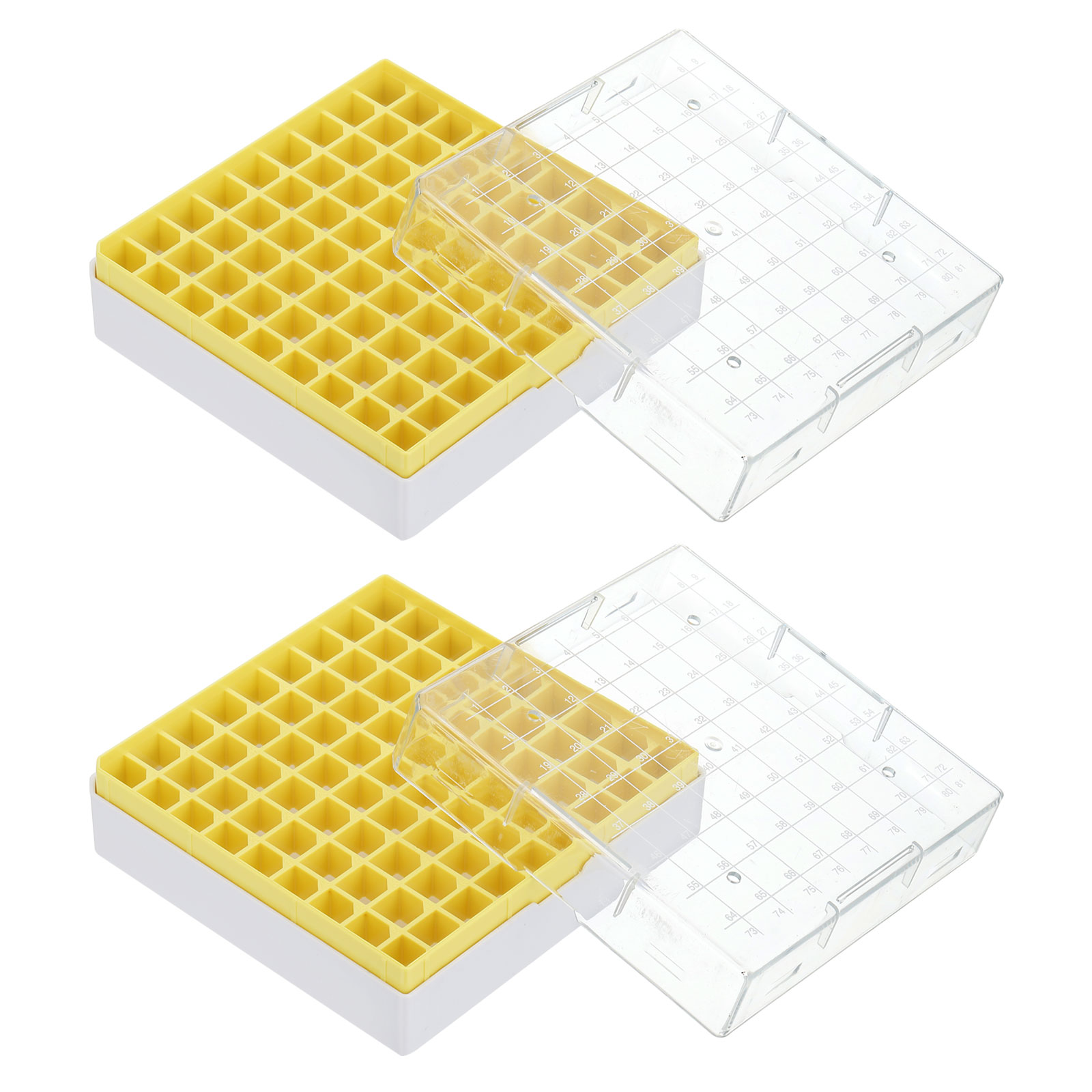 Uxcell 81 Well Polycarbonate Freezer Boxes, 2 Pcs Polycarbonate Tube ...