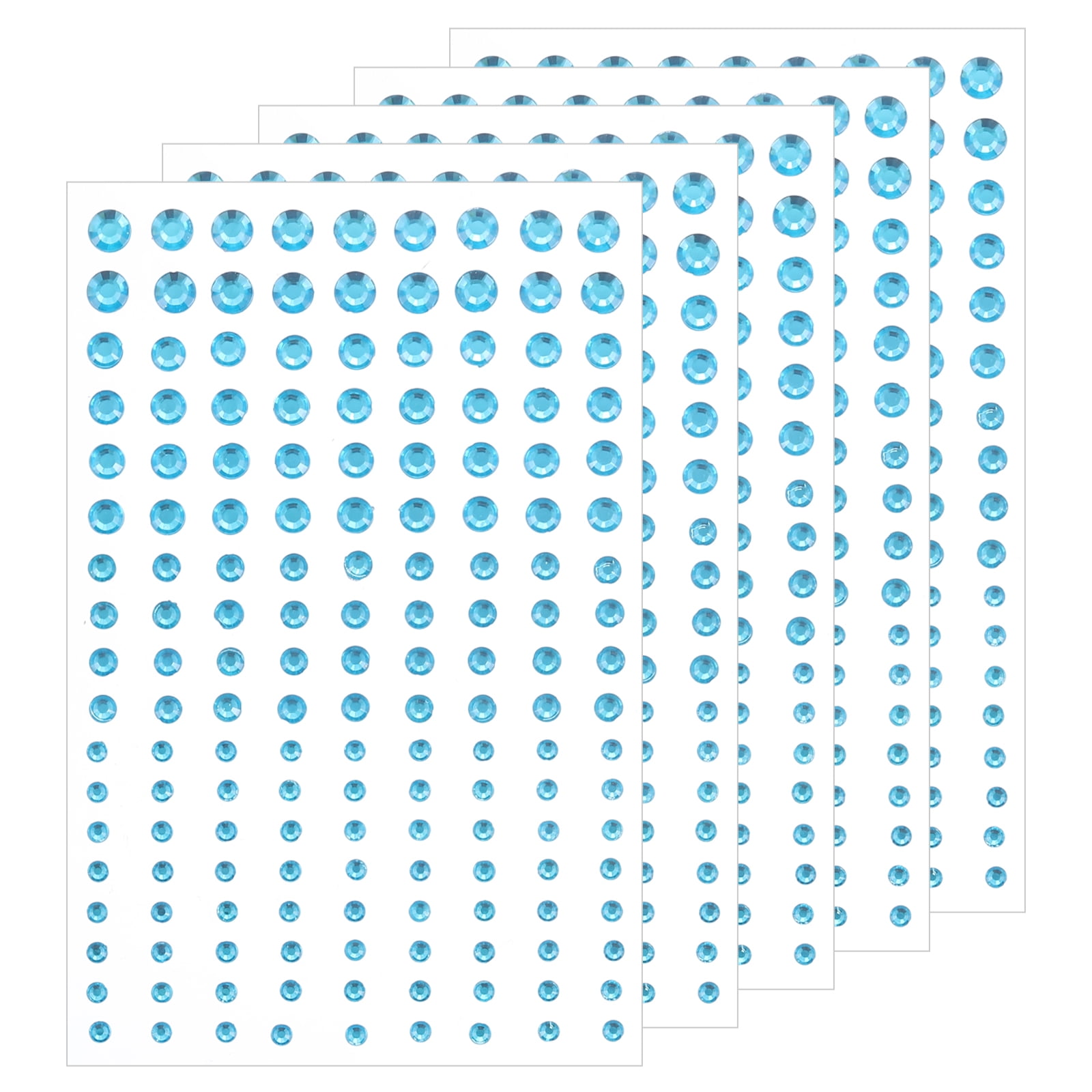 Uxcell 810Pcs Rhinestone Stickers 5 Sheet 3/4/5/6mm Self Adhesive ...