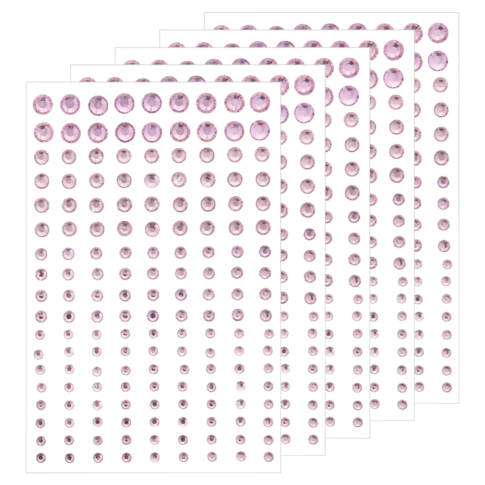 Uxcell 810Pcs Rhinestone Stickers 5 Sheet 3/4/5/6mm Self Adhesive ...