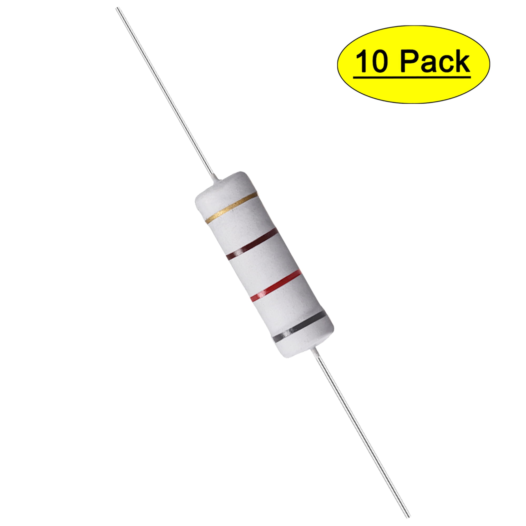 Uxcell 820 Ohm 5W ±5% Tolerance Axile Lead Metal Oxide Film Resistor 10 ...