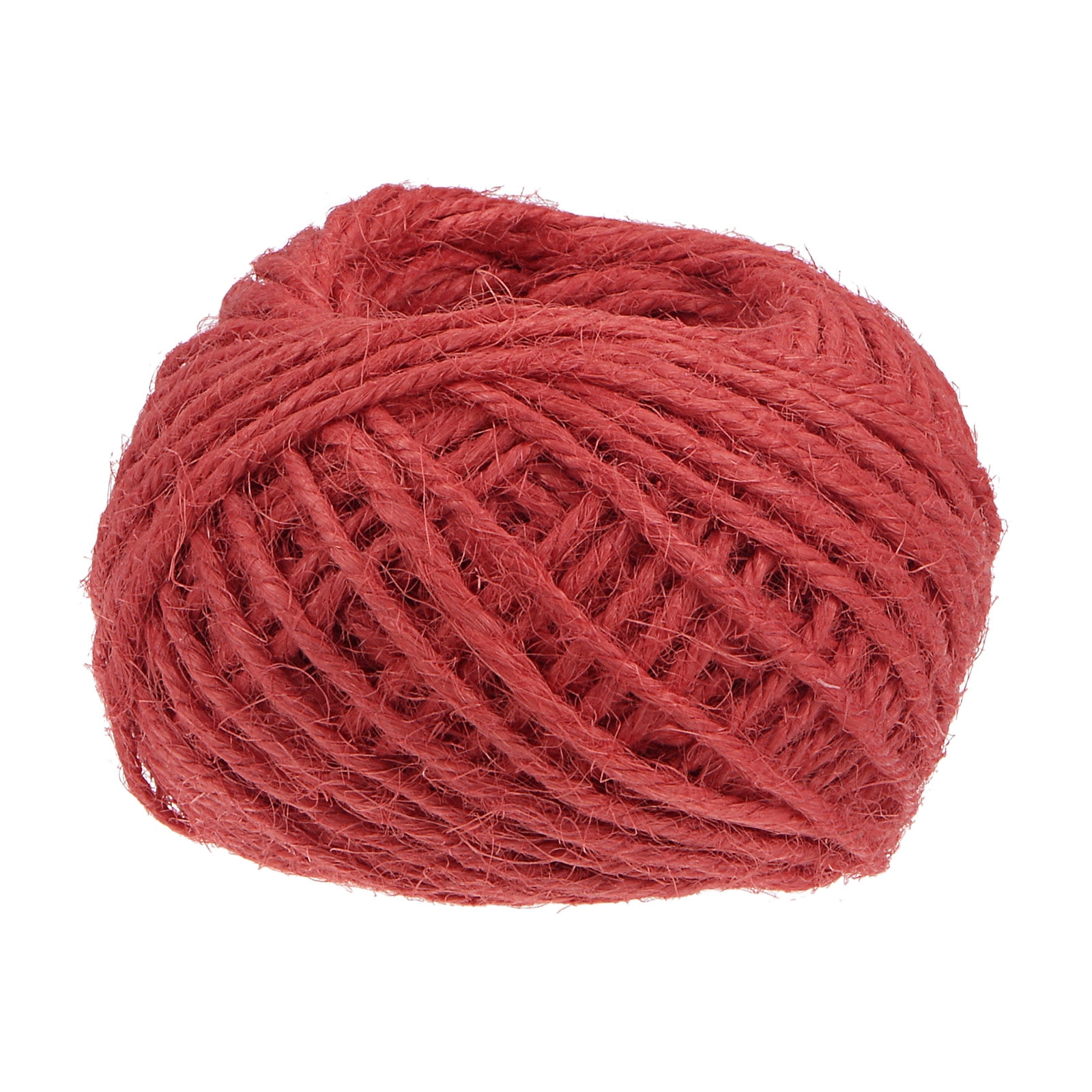 Uxcell 82ft Jute Twine 0.04inch 3 Ply Natural String for DIY Crafts Red ...