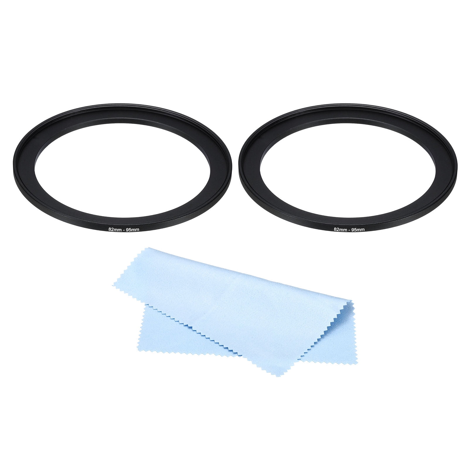 Uxcell 82mm-95mm Step Up Ring with Cleaning Cloth, 2 Pack Camera Lens ...