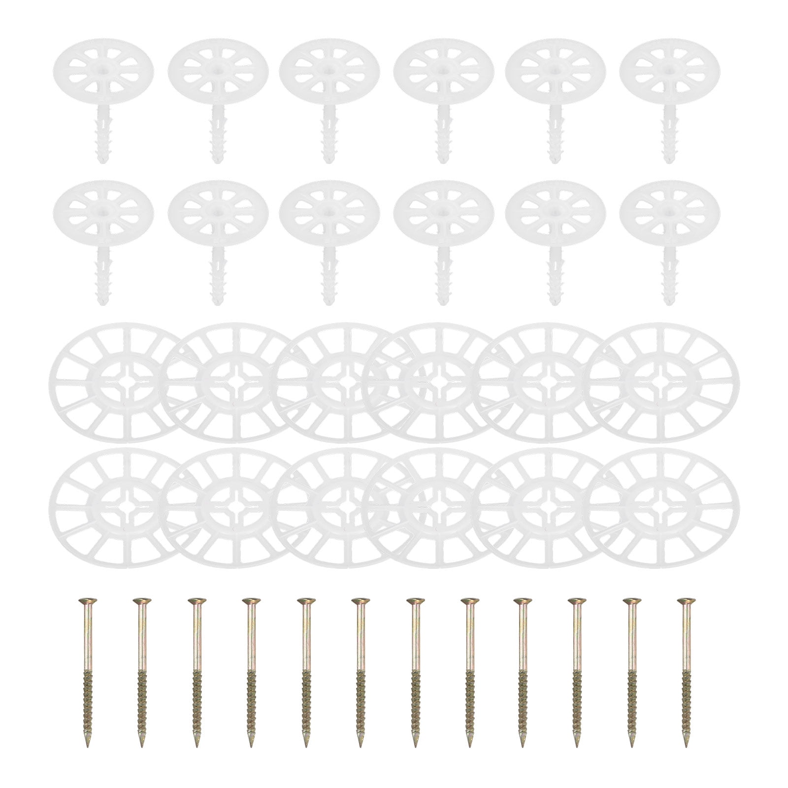 Uxcell 82mm Perforated Insulation Pins, 30 Pcs Insulating Nails Wall ...