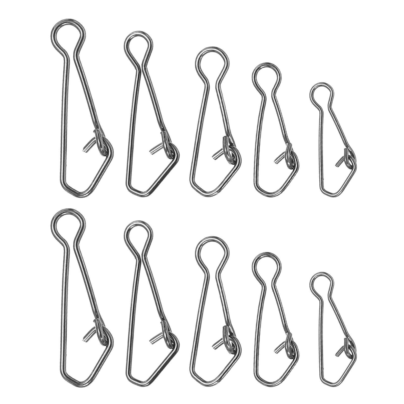 Uxcell 83Lbs Stainless Steel Fishing Snaps Swivels Clips Quick Change ...