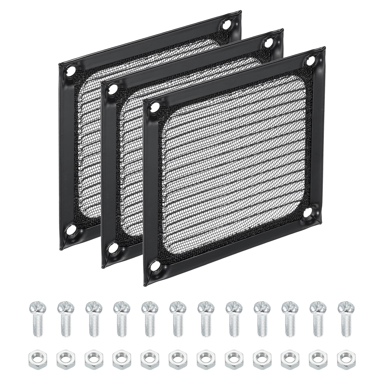 Uxcell 84mm Fan Filter Grill with Screws, 3 Pack Stainless Steel Mesh ...