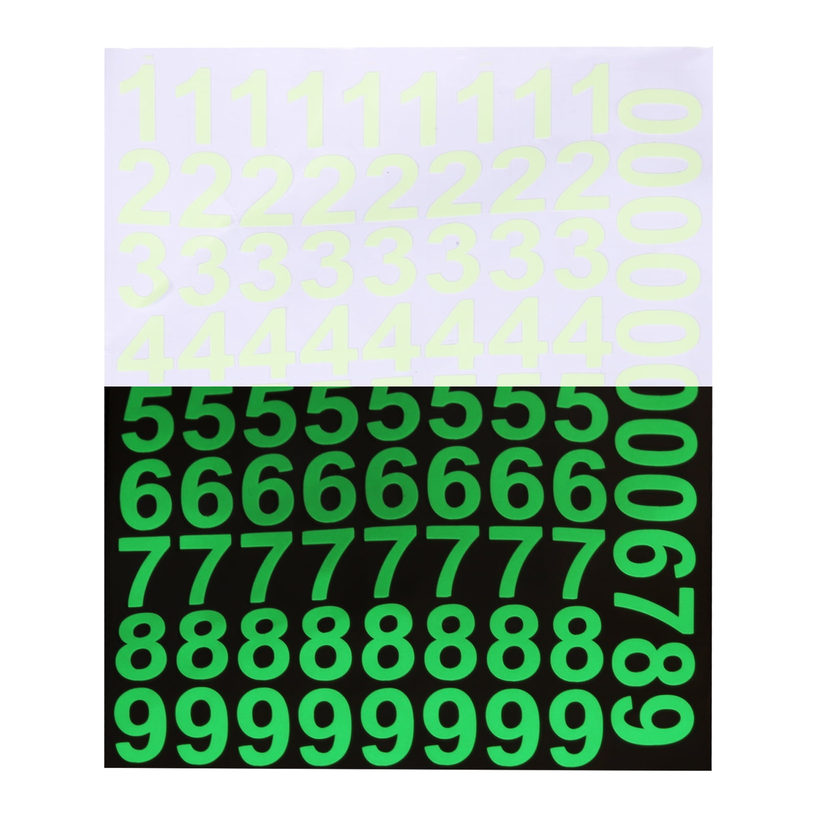 Uxcell 85 Pcs Glow in the Dark Number Decals Decor, Green Luminous ...