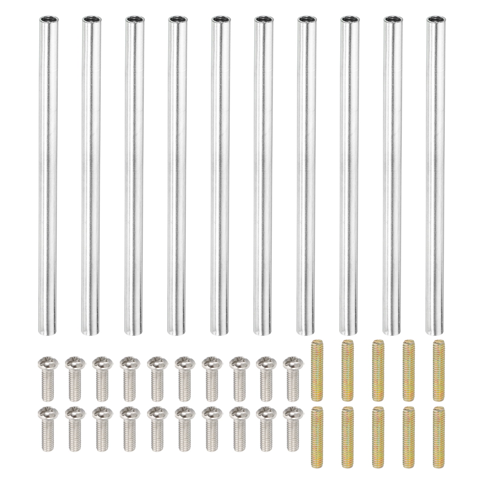 Uxcell 85mm (3.3") Round Coupling Nuts Kit, M4 Thread Connector with ...