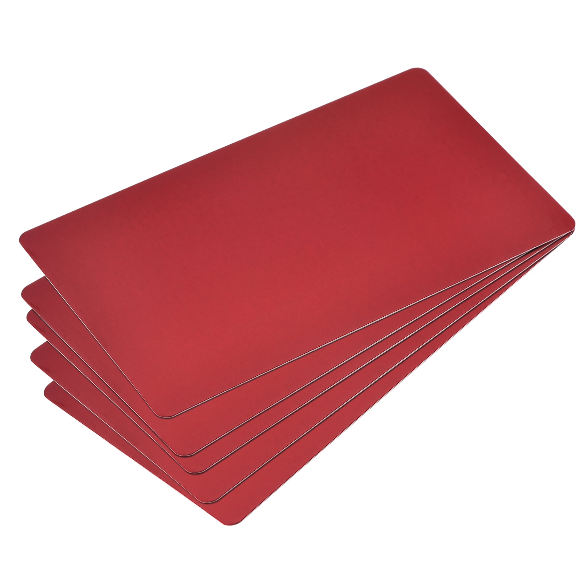 Uxcell 85x50x0.4mm Painted Aluminum Blank Metal Card Red 15 Pack ...