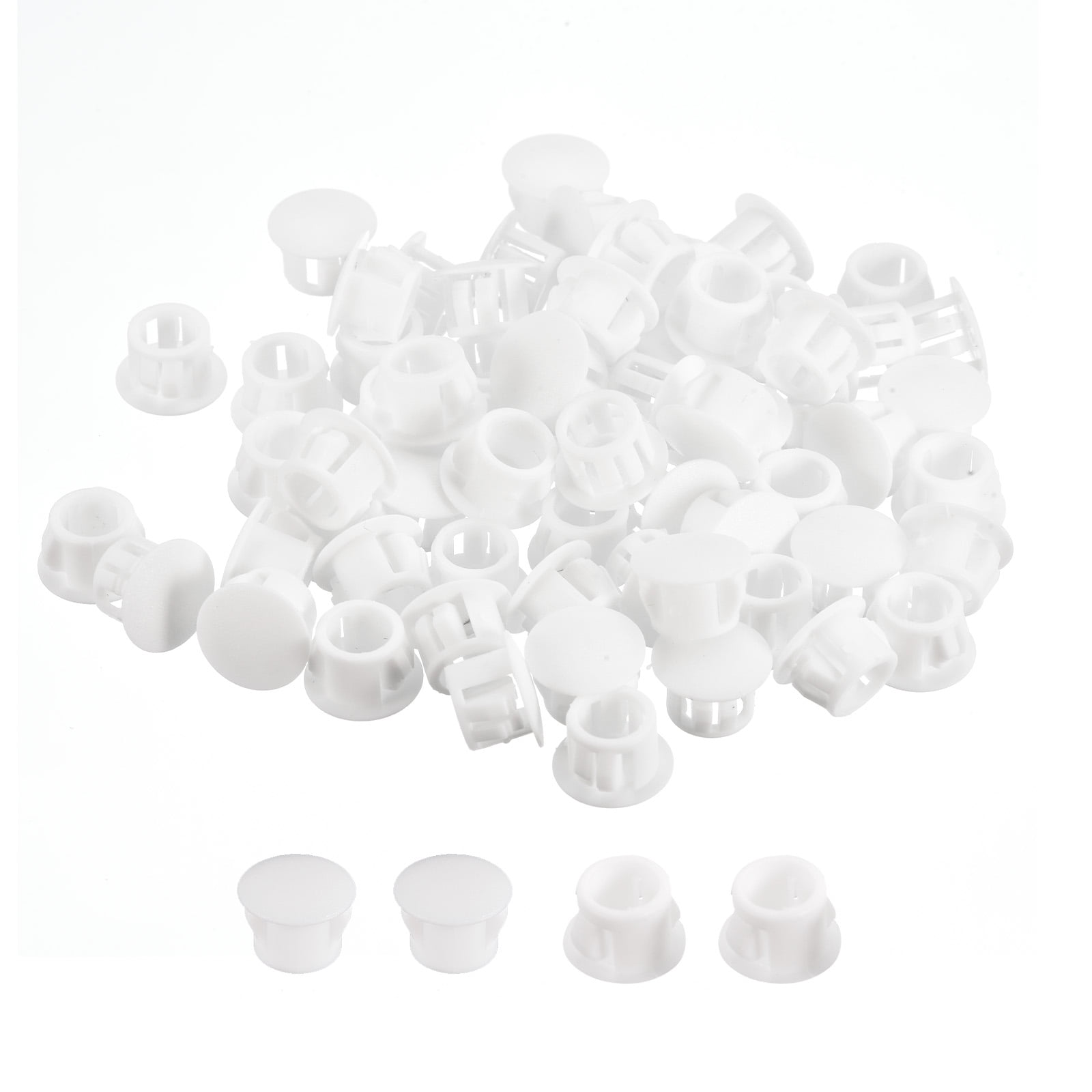 Uxcell 86Pack 15/32" Plastic Hole Plugs Panel Flush Type Knockout ...