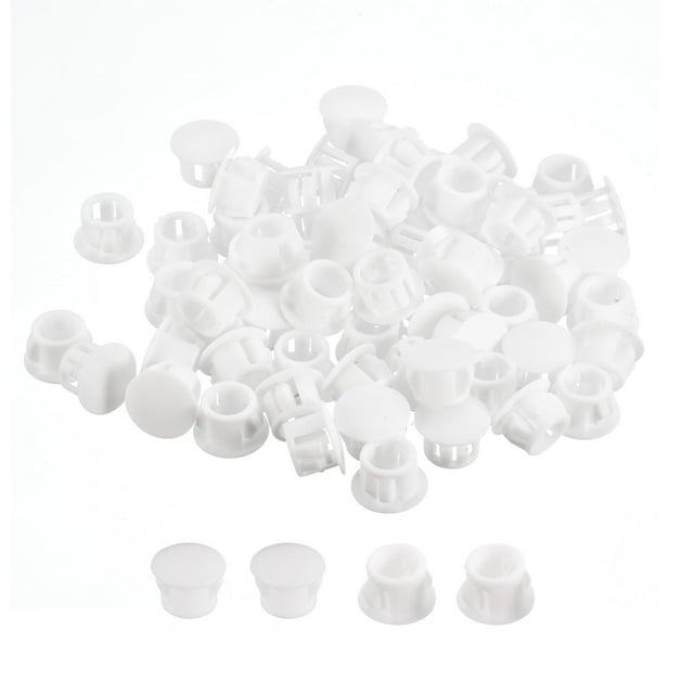 Uxcell 86Pack 15/32" Plastic Hole Plugs Panel Flush Type Knockout ...