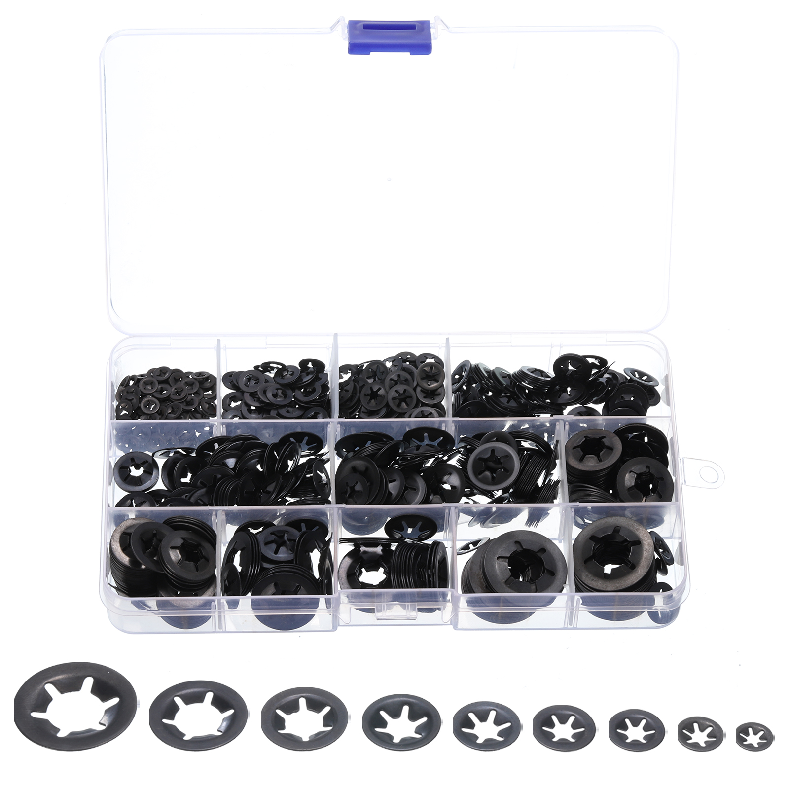 Uxcell 880 Pcs Internal Tooth Washers Set, 9 Sizes M2/M2.5/M3/M4/M5/M6/M8/M10/M12 Quick Star ...