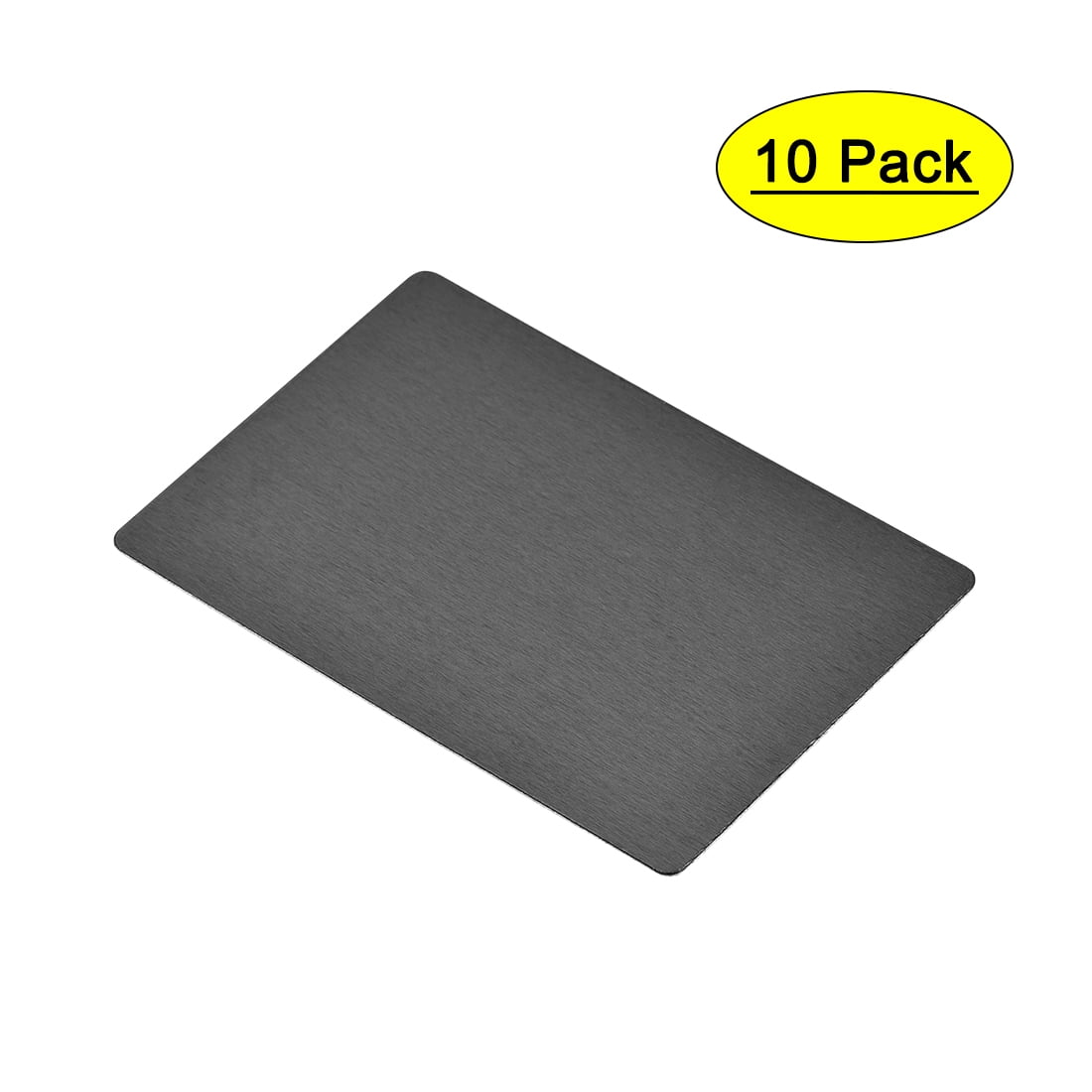 Uxcell 88x53x0.5mm Aluminum Blank Metal Card Anodized Black 10 Pack ...
